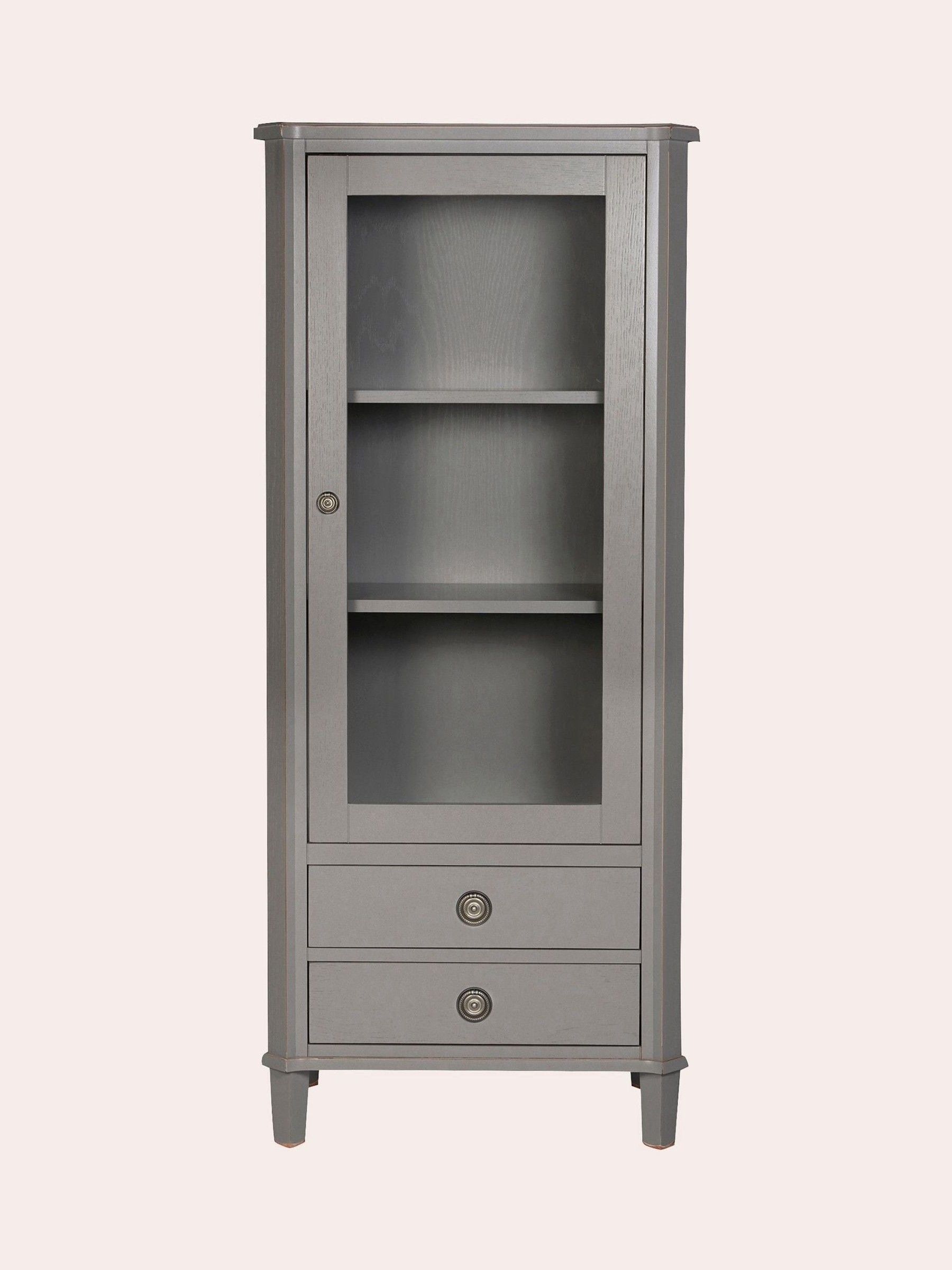 Buy Laura Ashley Pale Charcoal Henshaw 1 Door 2 Drawer Display Unit ...