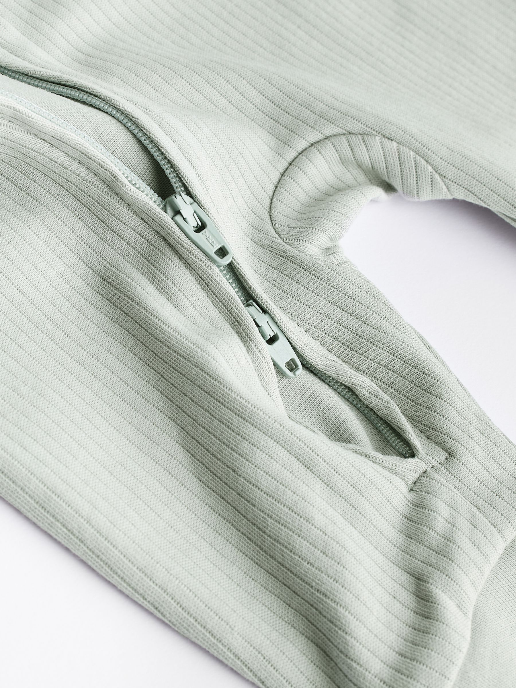 Buy Blue / Grey Baby Zip Sleepsuits 3 Pack (0-3yrs) from Next Australia