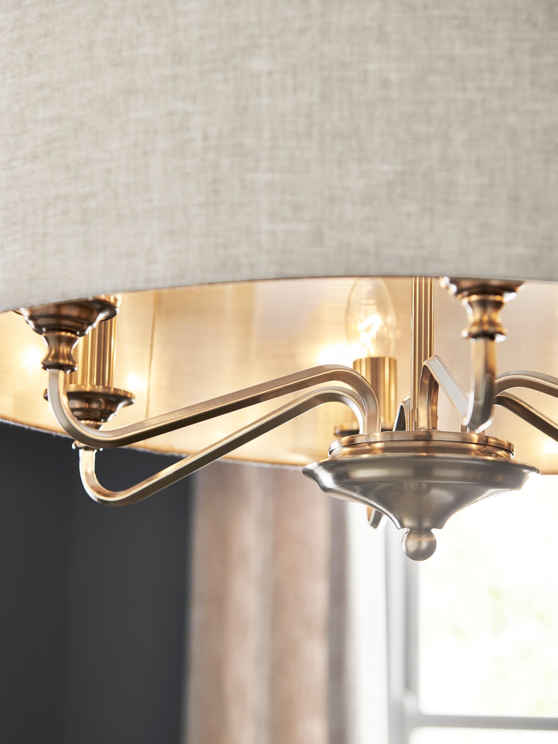 Buy Brushed Nickel Burford 6 Light Chandelier Light from the Next UK ...