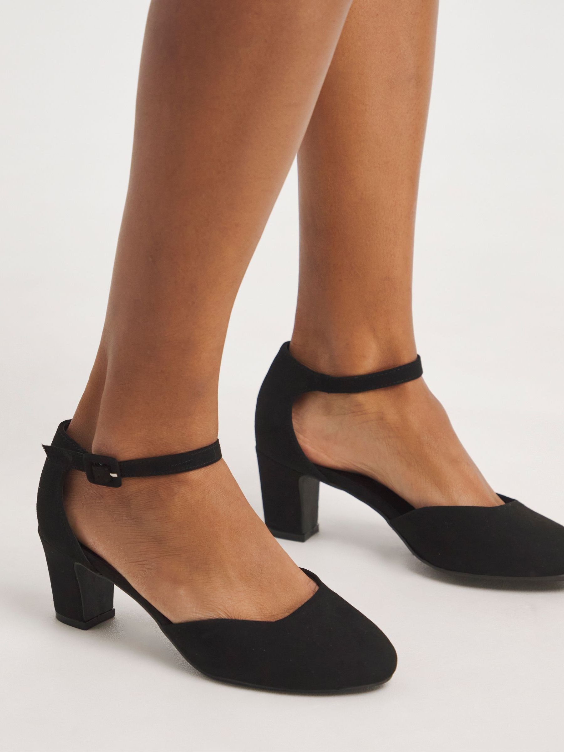 Buy JD Williams Black Two Part Heeled Shoes With Ankle Strap In Extra Wide Fit from Next Malta