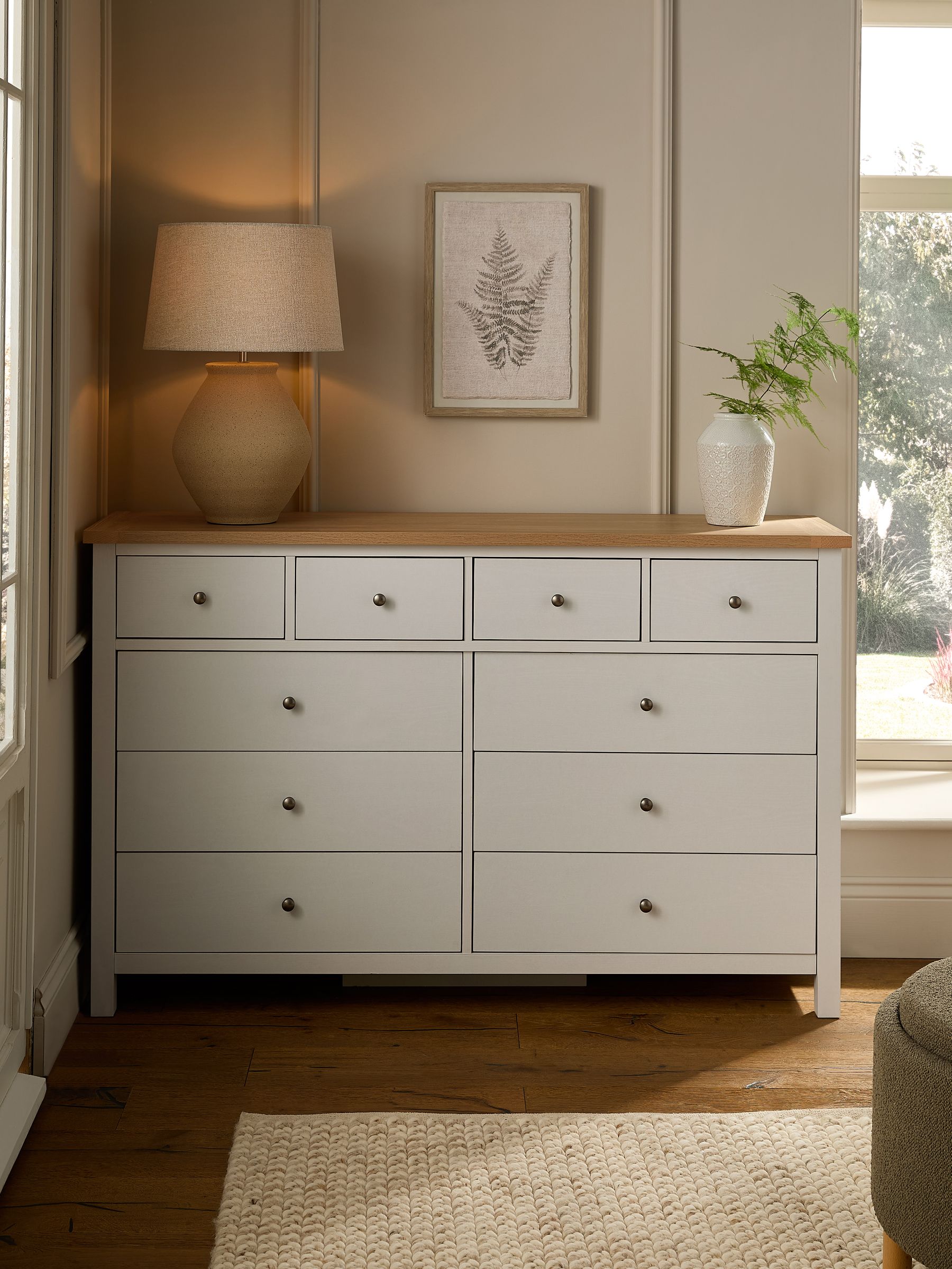 Buy Chalk Malvern Paint Effect 10 Drawer Chest of Drawers from the Next ...
