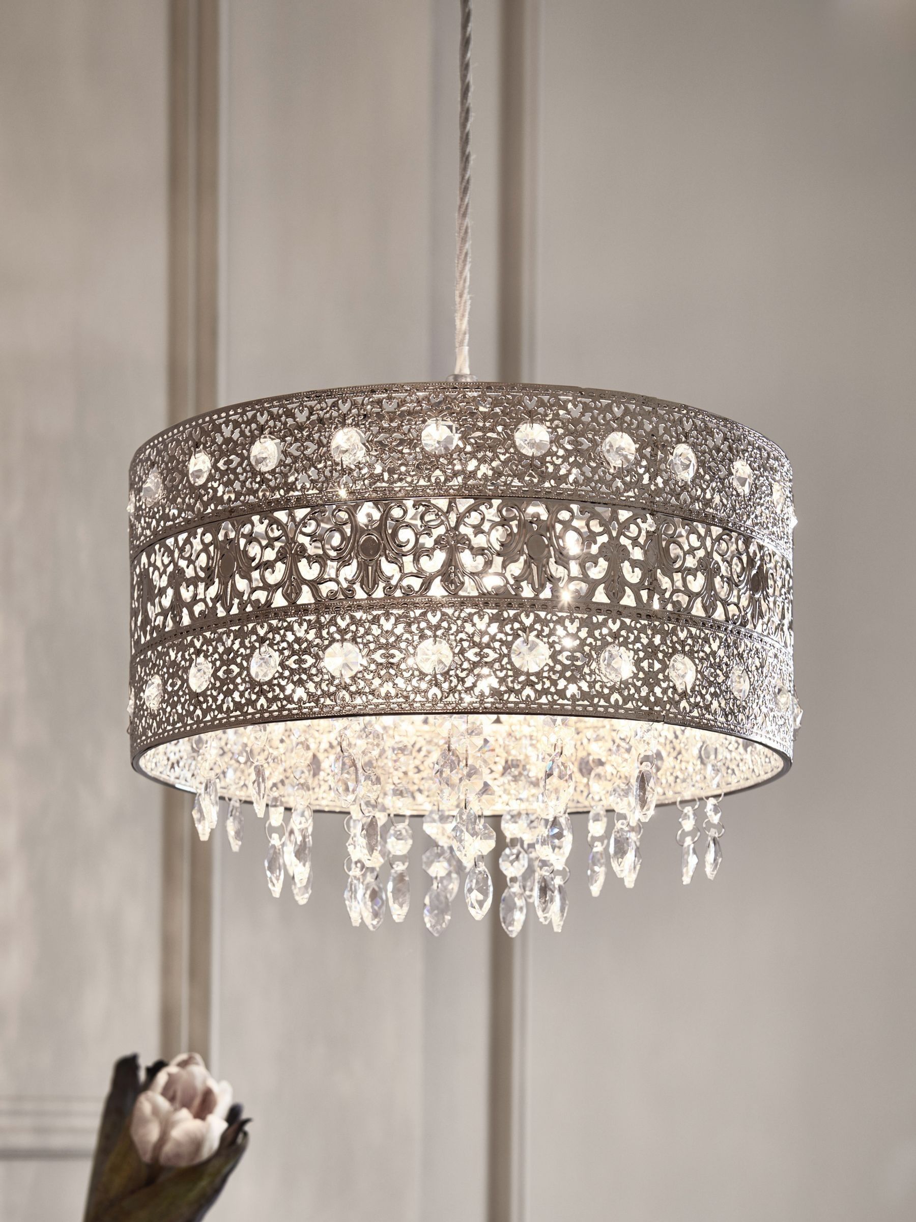 Buy Chrome Maya Easy Fit Pendant Lamp Shade from the Next UK online shop