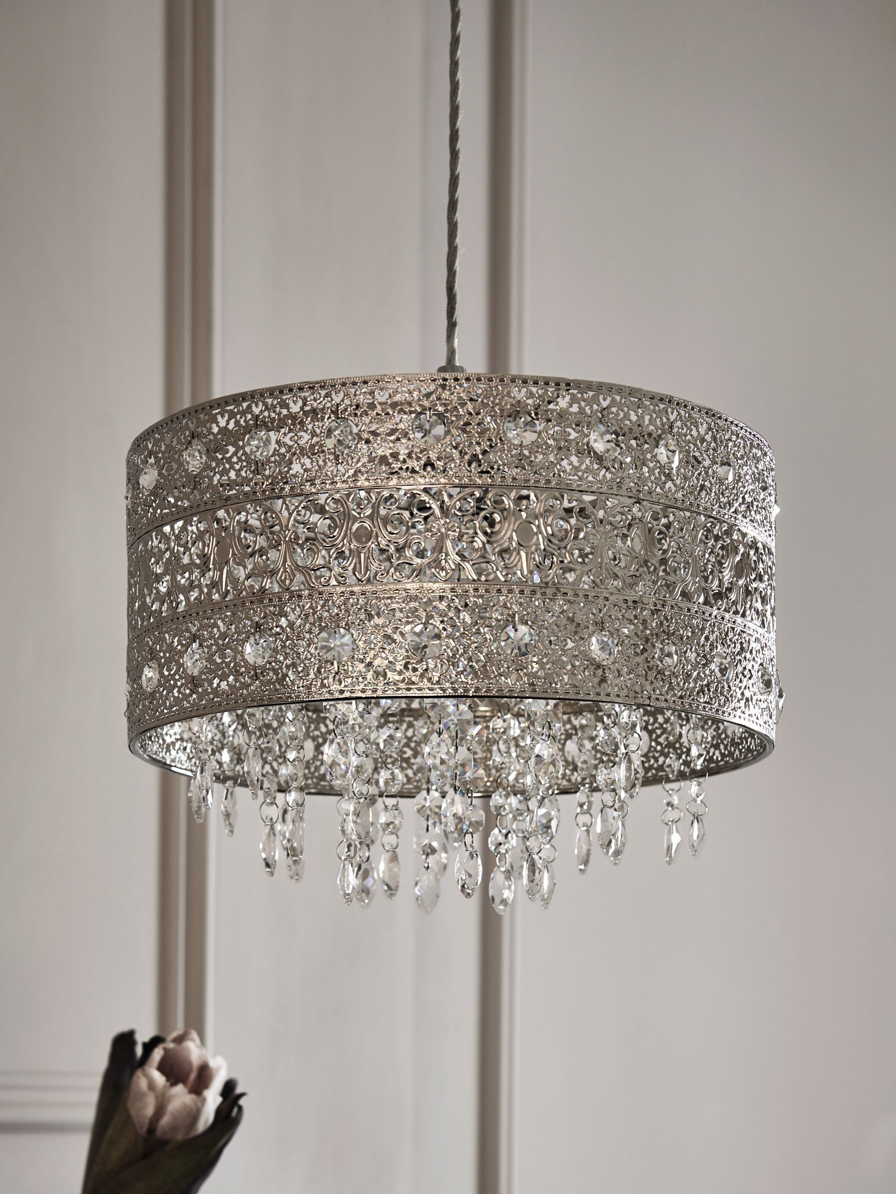 Buy Chrome Maya Easy Fit Pendant Lamp Shade from the Next UK online shop