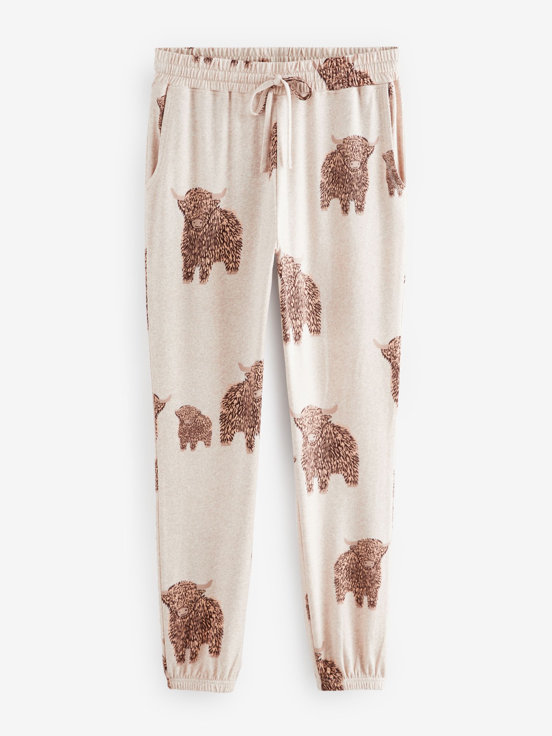 Buy Ecru Hamish The Highland Cow Cosy Long Sleeve Pyjamas from the Next ...