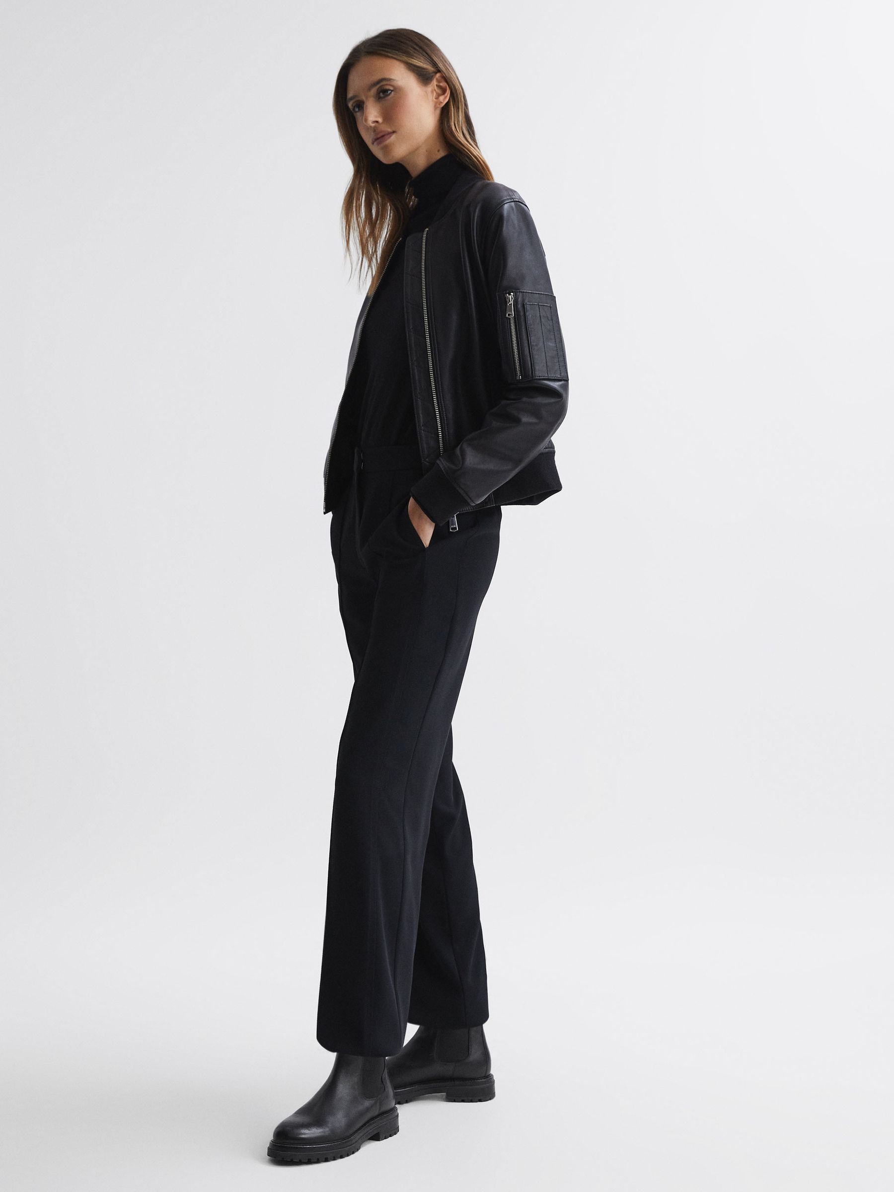 Buy Reiss Black Thea Leather Chelsea Boots from the Next UK online shop