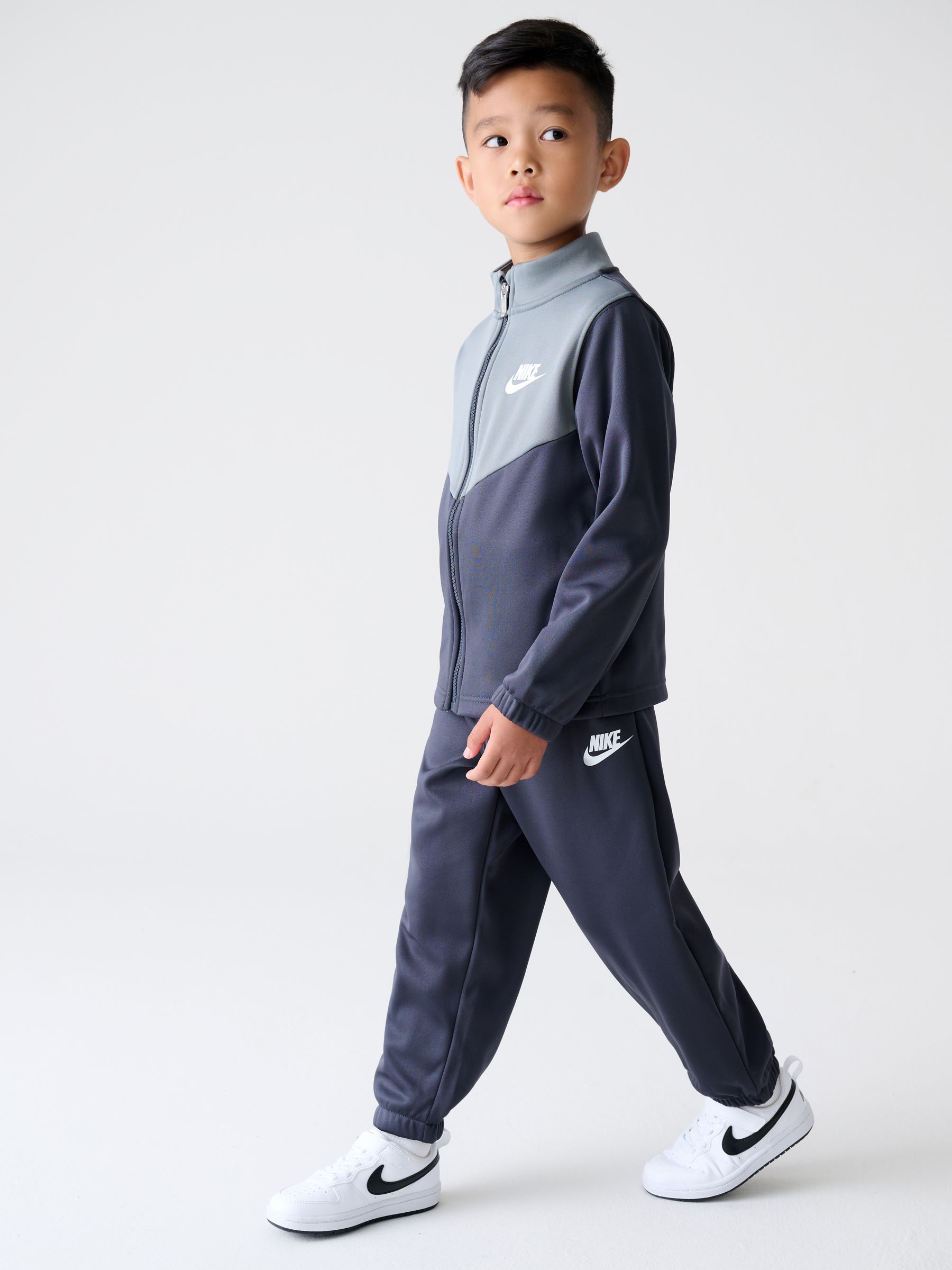 Buy Nike Grey Little Kids Lifestyle Essentials Poly Tracksuit from the ...