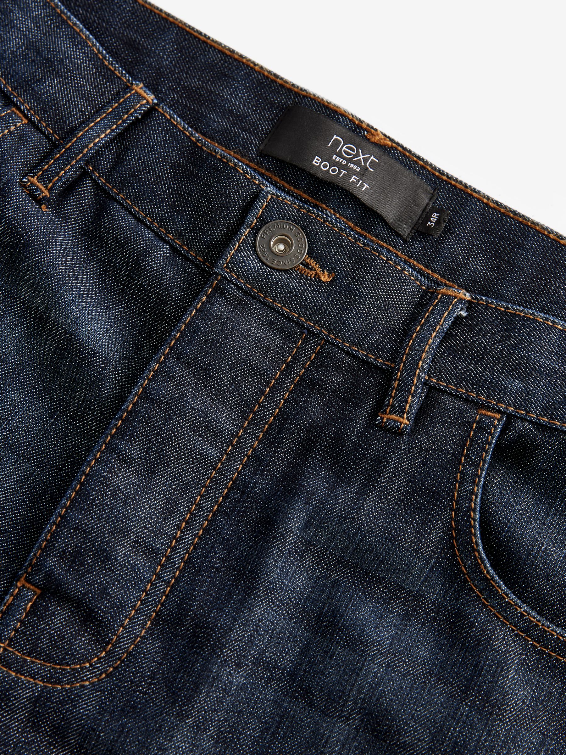 Buy Dark Ink Blue Cotton Bootcut Jeans from the Next UK online shop