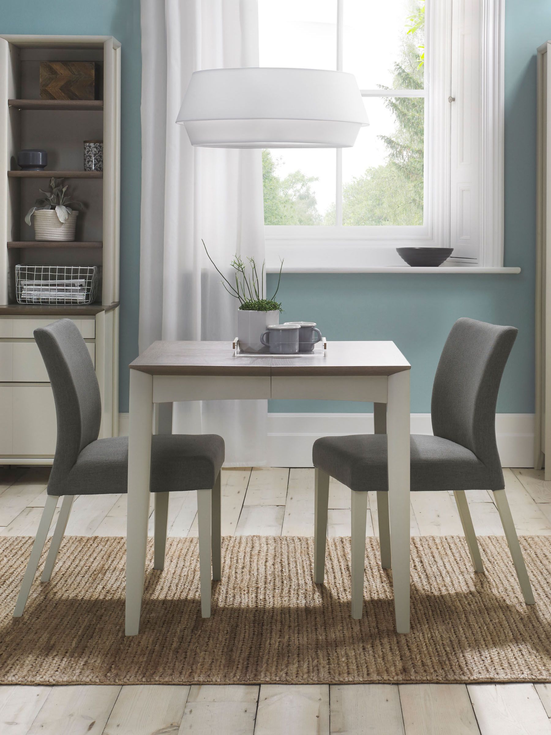 Buy Bentley Designs Grey Bergen Washed Oak Extending Dining Table from ...