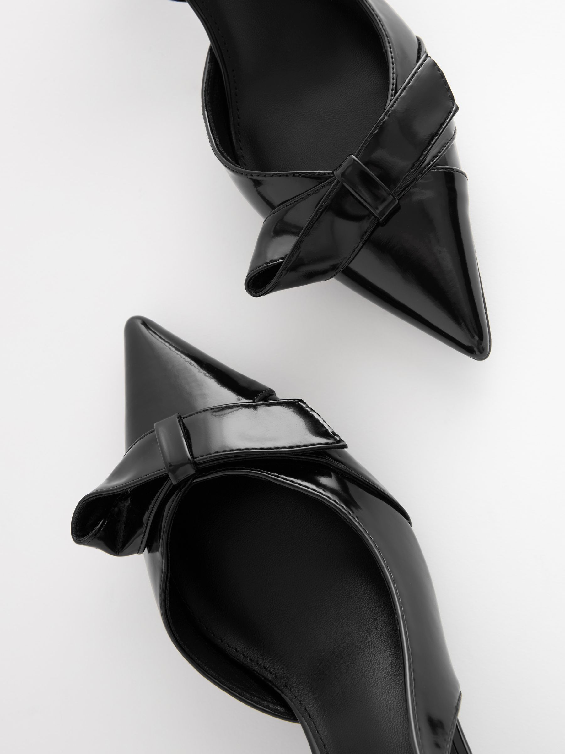 Buy Black Forever Comfort® Standard/Wide Fit Peg Kitten Slingback Heel ...