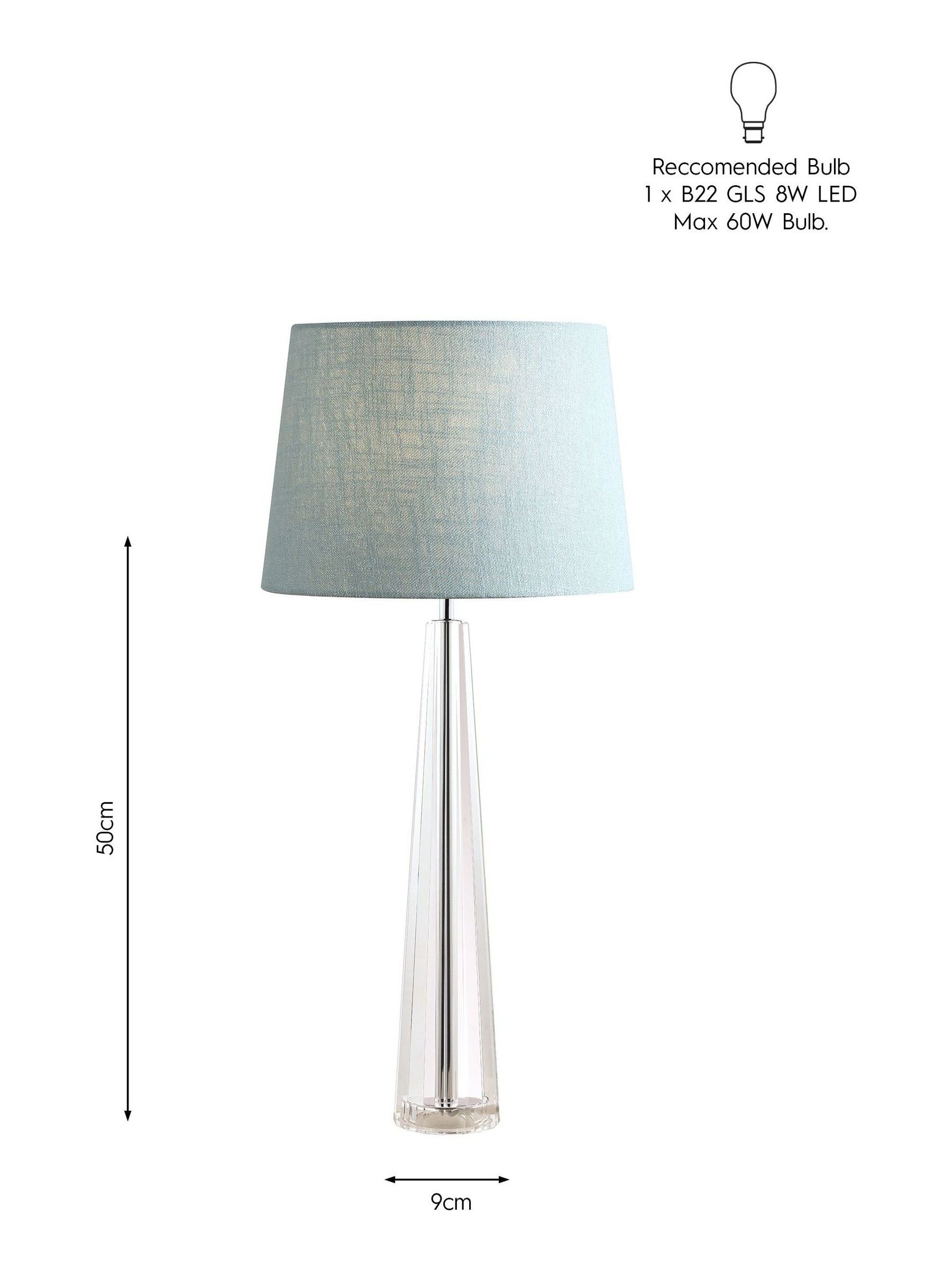 Buy Laura Ashley Clear Blake Cut Glass Crystal Obeliskl Table Large ...