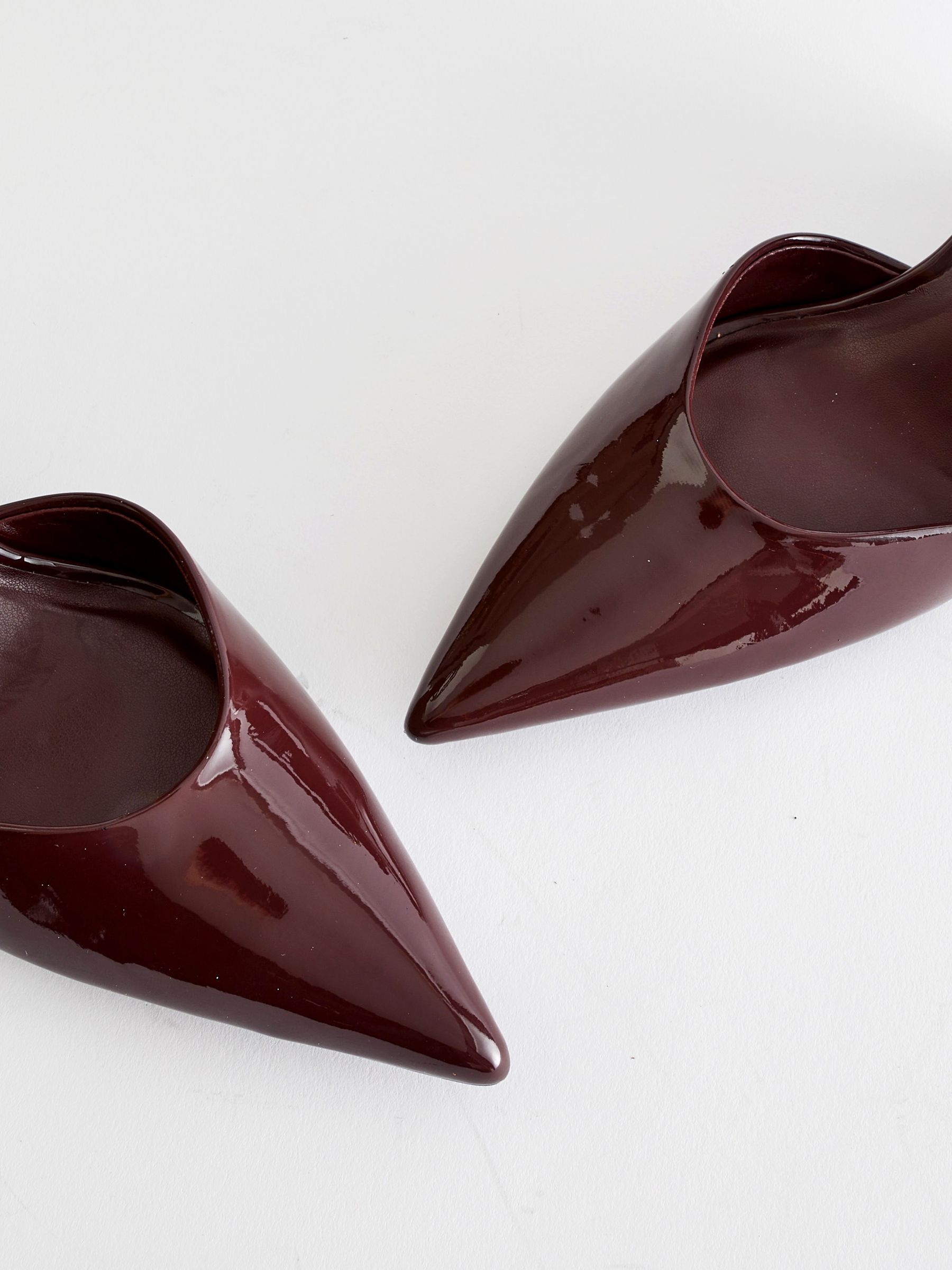 Buy Burgundy Red Forever Comfort® Double Strap Point Toe Curvy Wedges ...