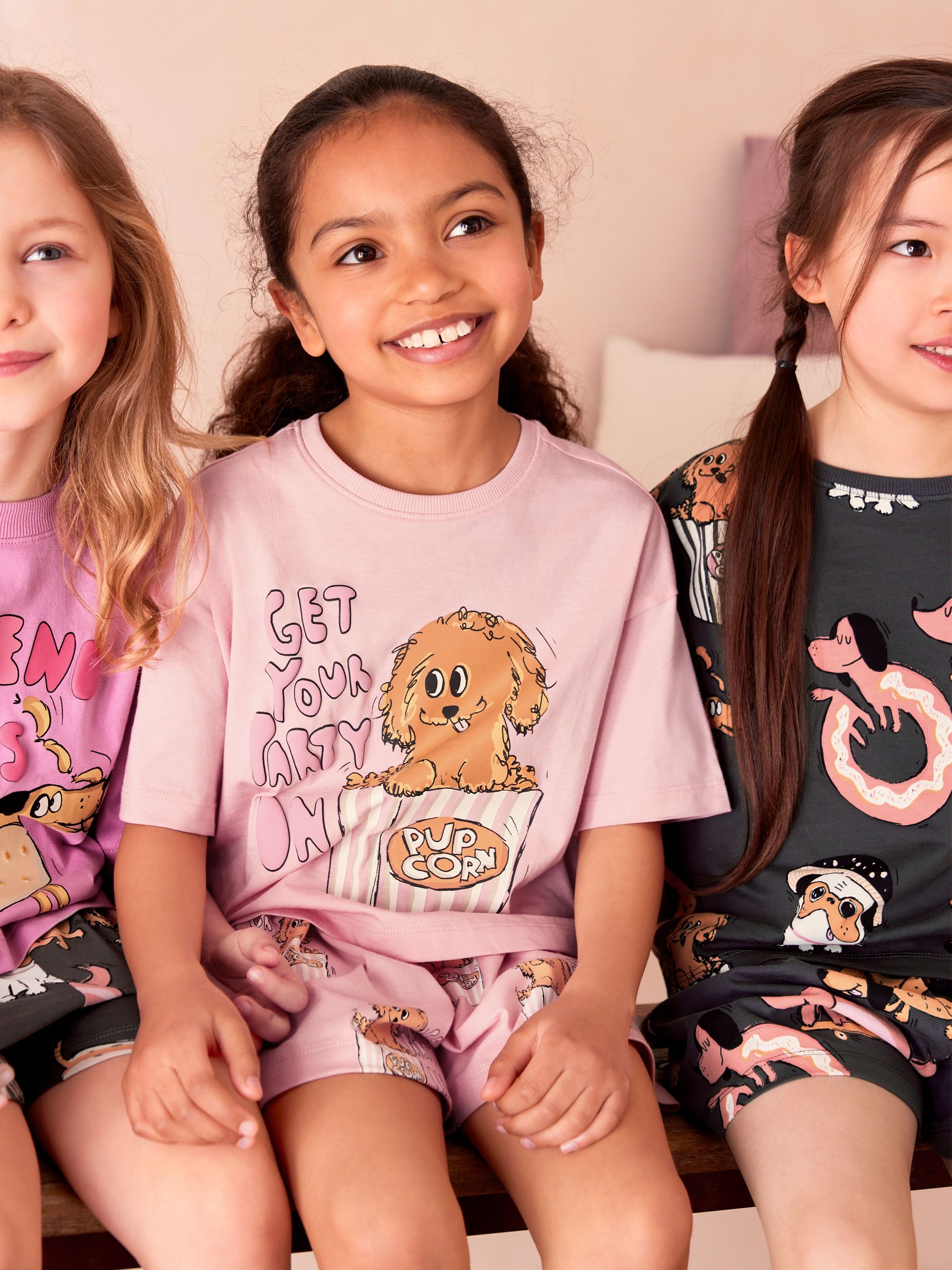 Buy Pink/Grey Short Pyjamas 3 Pack (3-16yrs) from the Next UK online shop