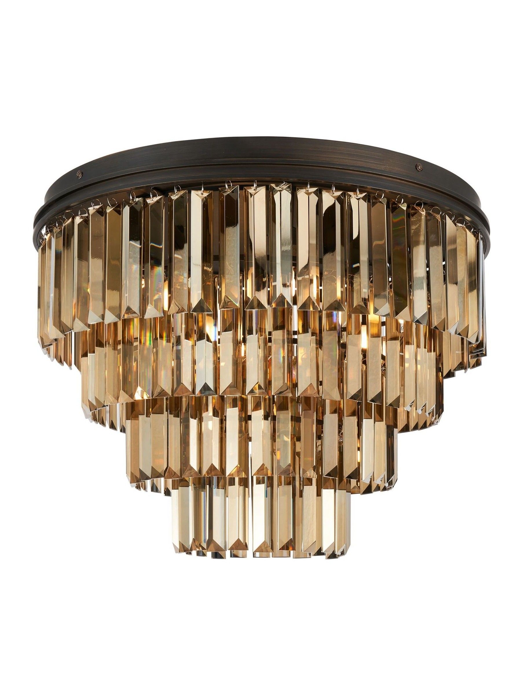 Buy Visconte by BHS Bronze Ingot Crystal Pendant Flush Ceiling Fitting ...
