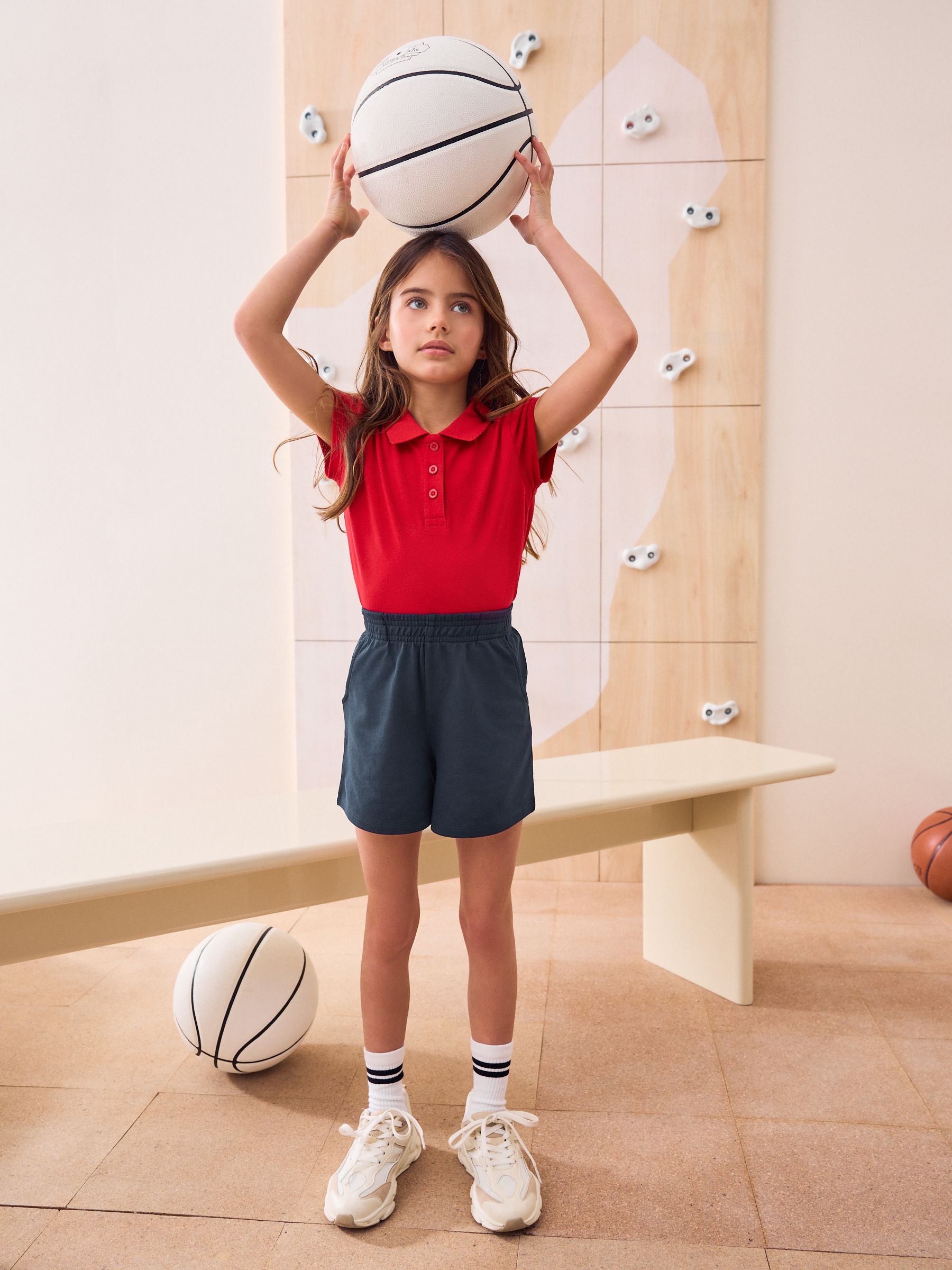 Buy Navy Blue 100% Cotton Jersey School Shorts (3-16yrs) from the Next ...