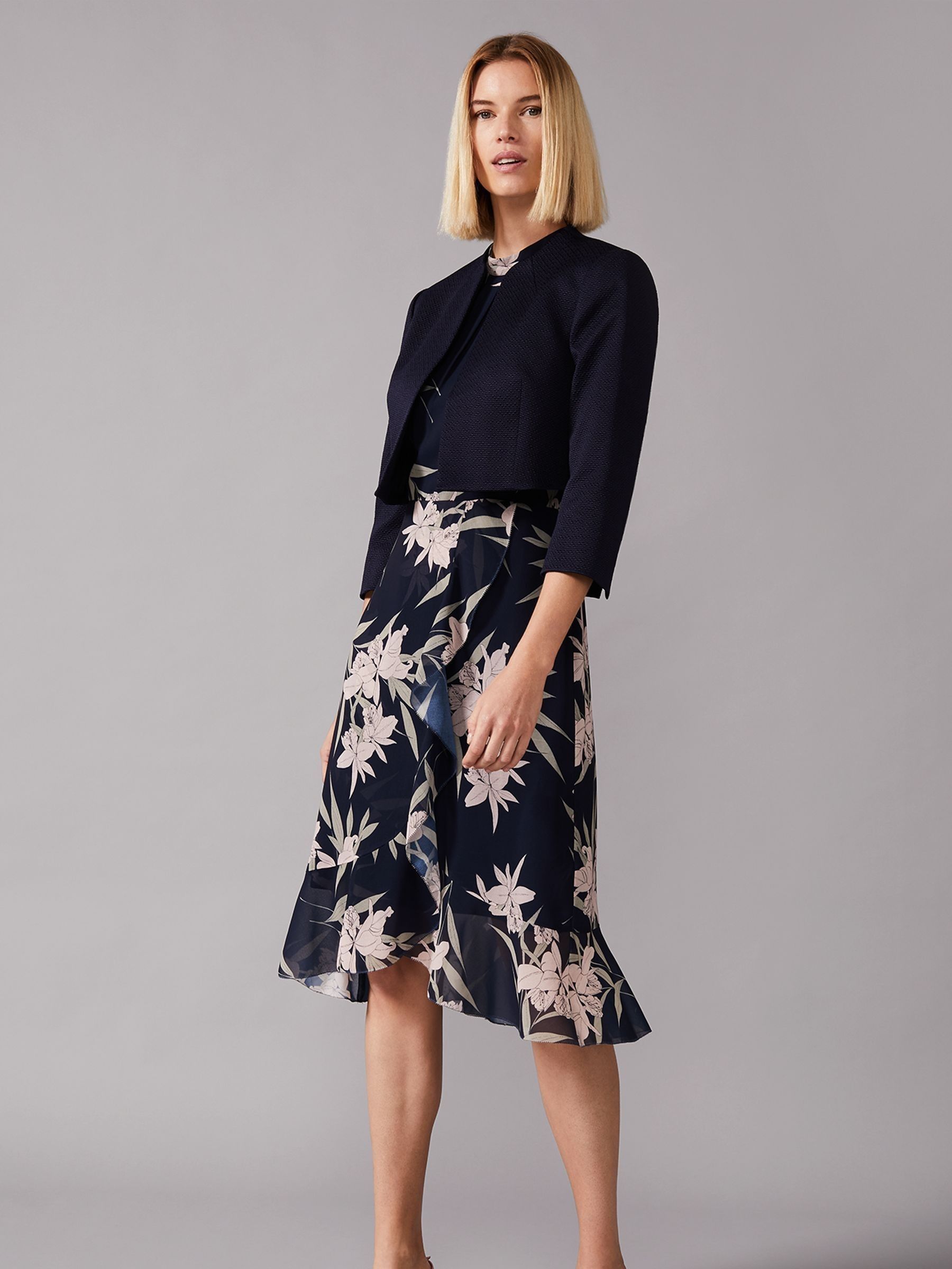 Buy Phase Eight Blue Karlee Textured Jacket from Next Ireland