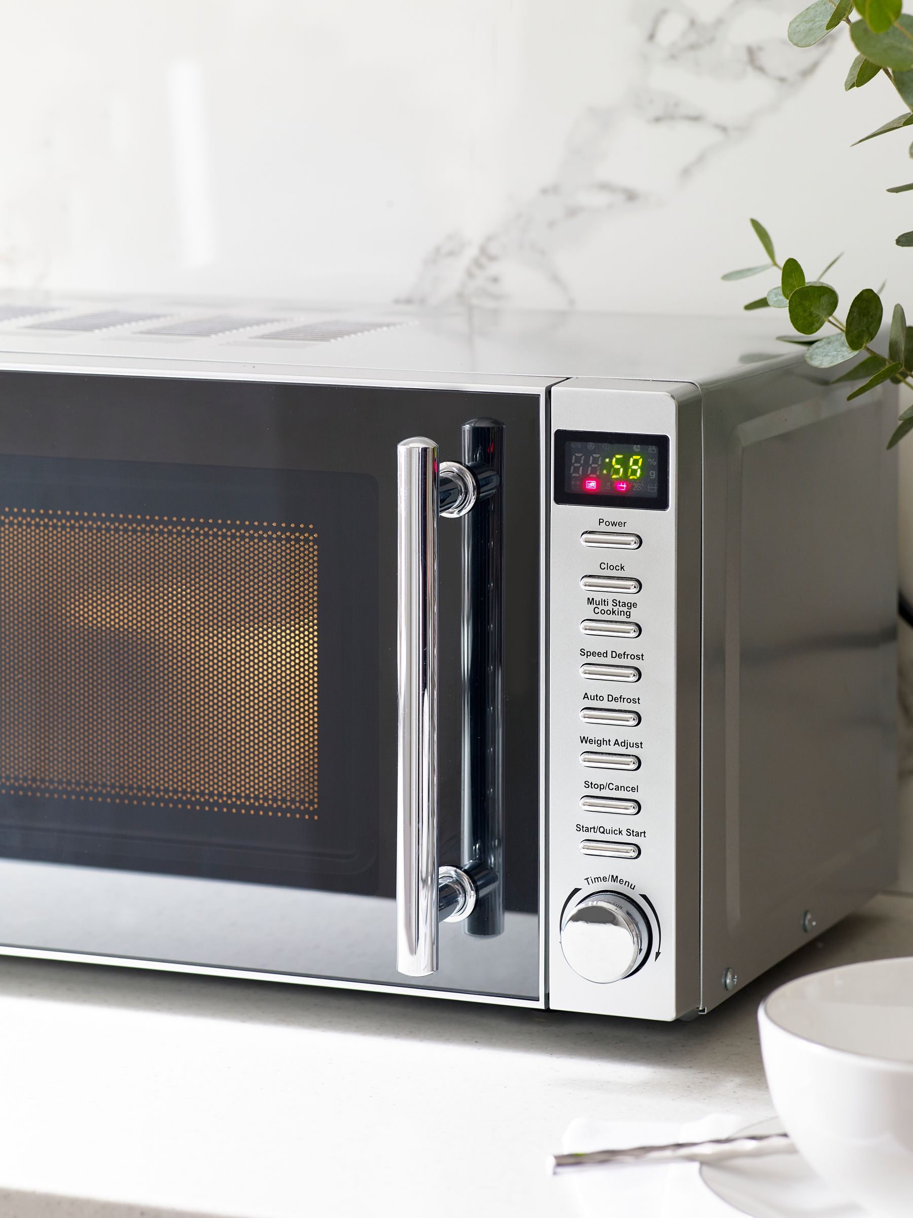 Buy Polished Chrome Digital 800W 20L Microwave from the Next UK online shop