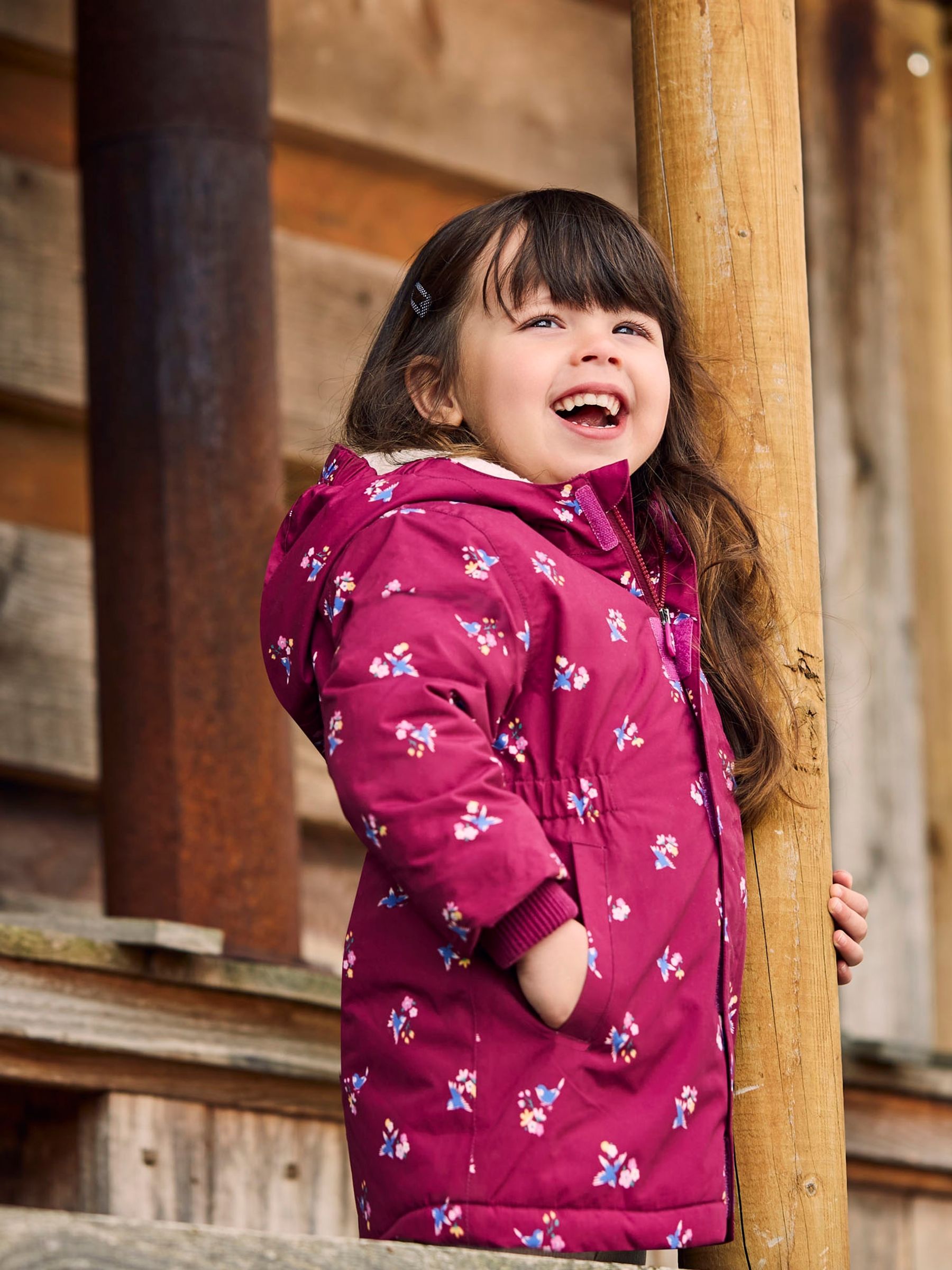 Buy JoJo Maman Bébé Berry Pink Bird Pretty Parka from the Next UK ...
