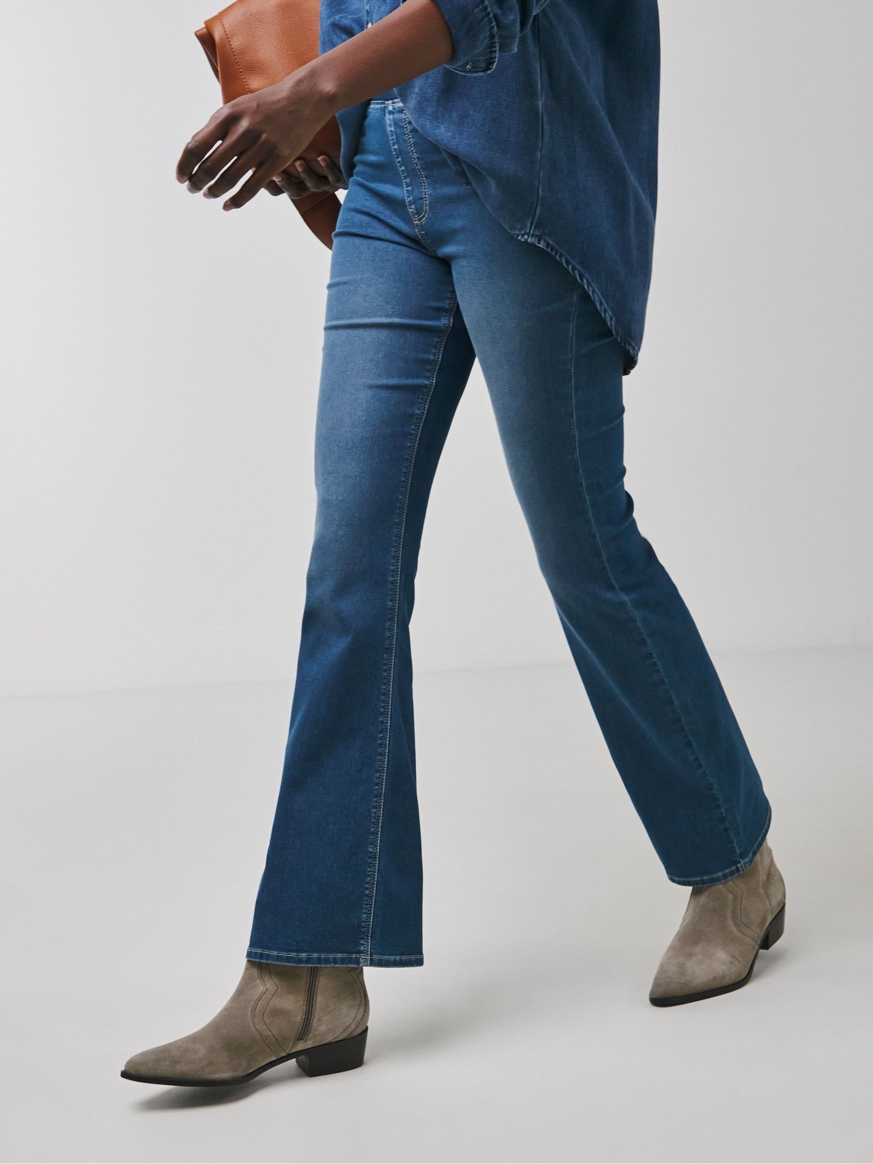 Buy JD Williams Mid Blue Bootcut Jeggings from the Next UK online shop