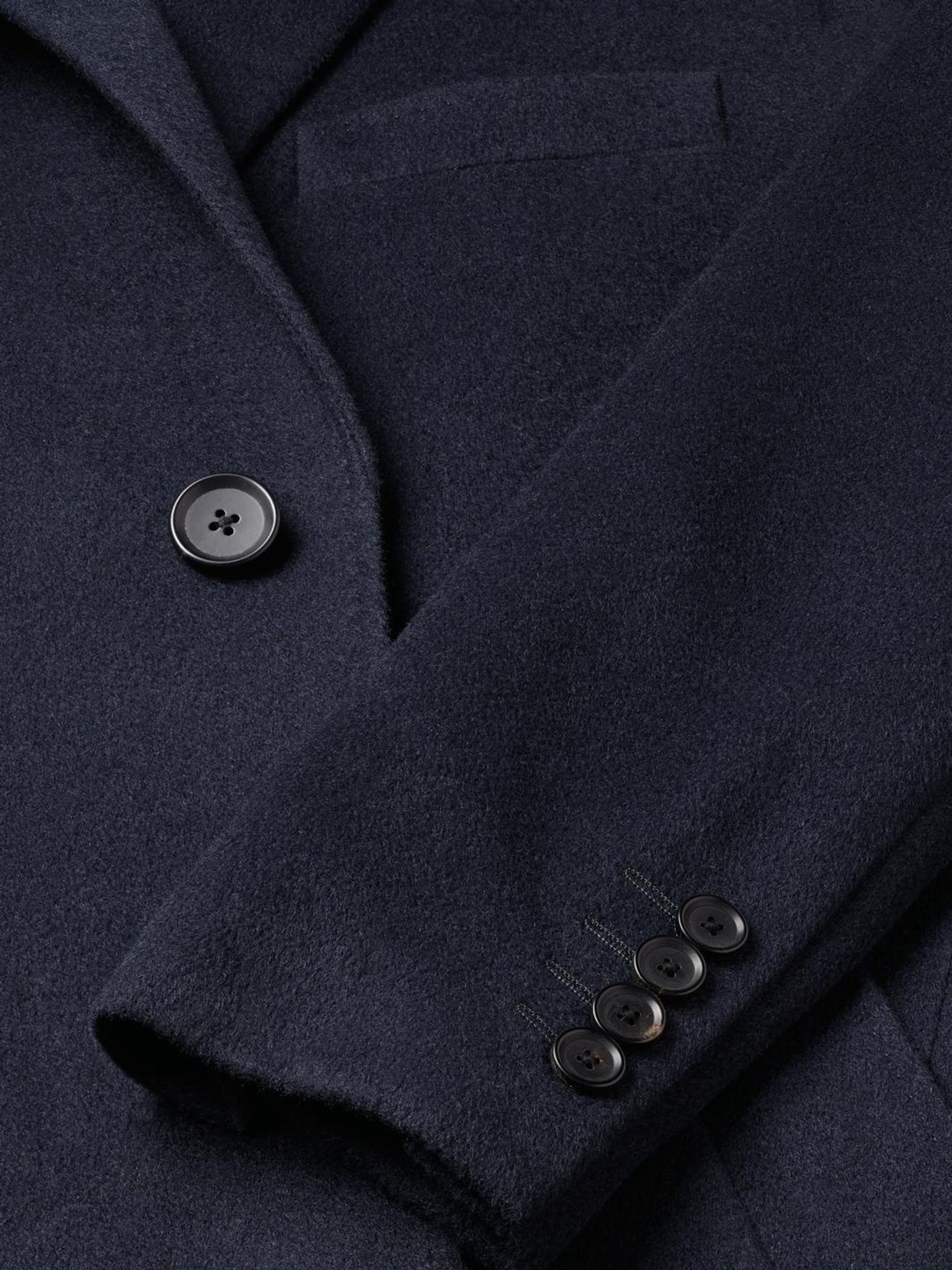 Buy Charles Tyrwhitt Blue Pure Wool Overcoat from the Next UK online shop