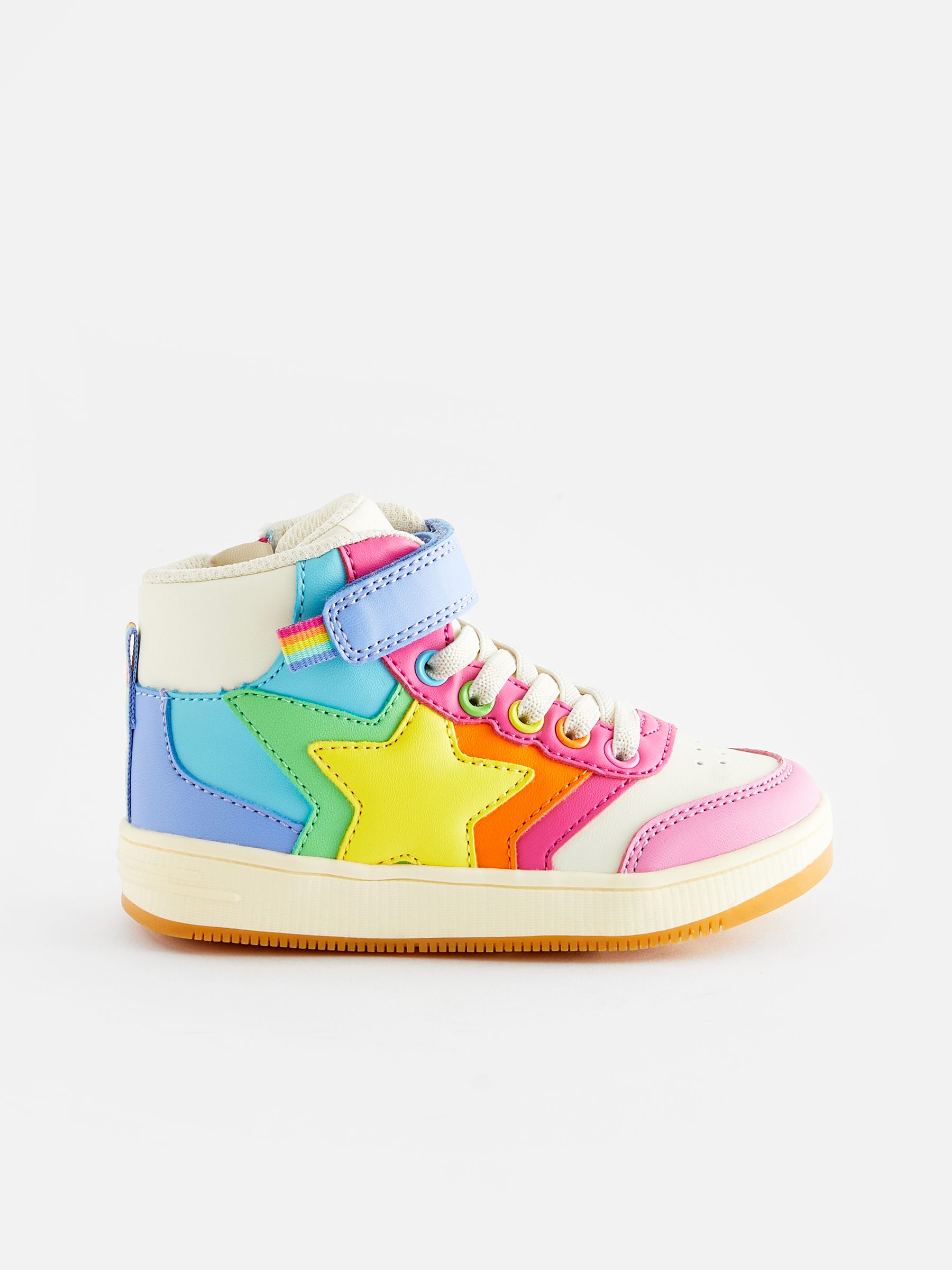 Buy Little Bird by Jools Oliver Multi Pastel Star Hi-Top Trainers from ...