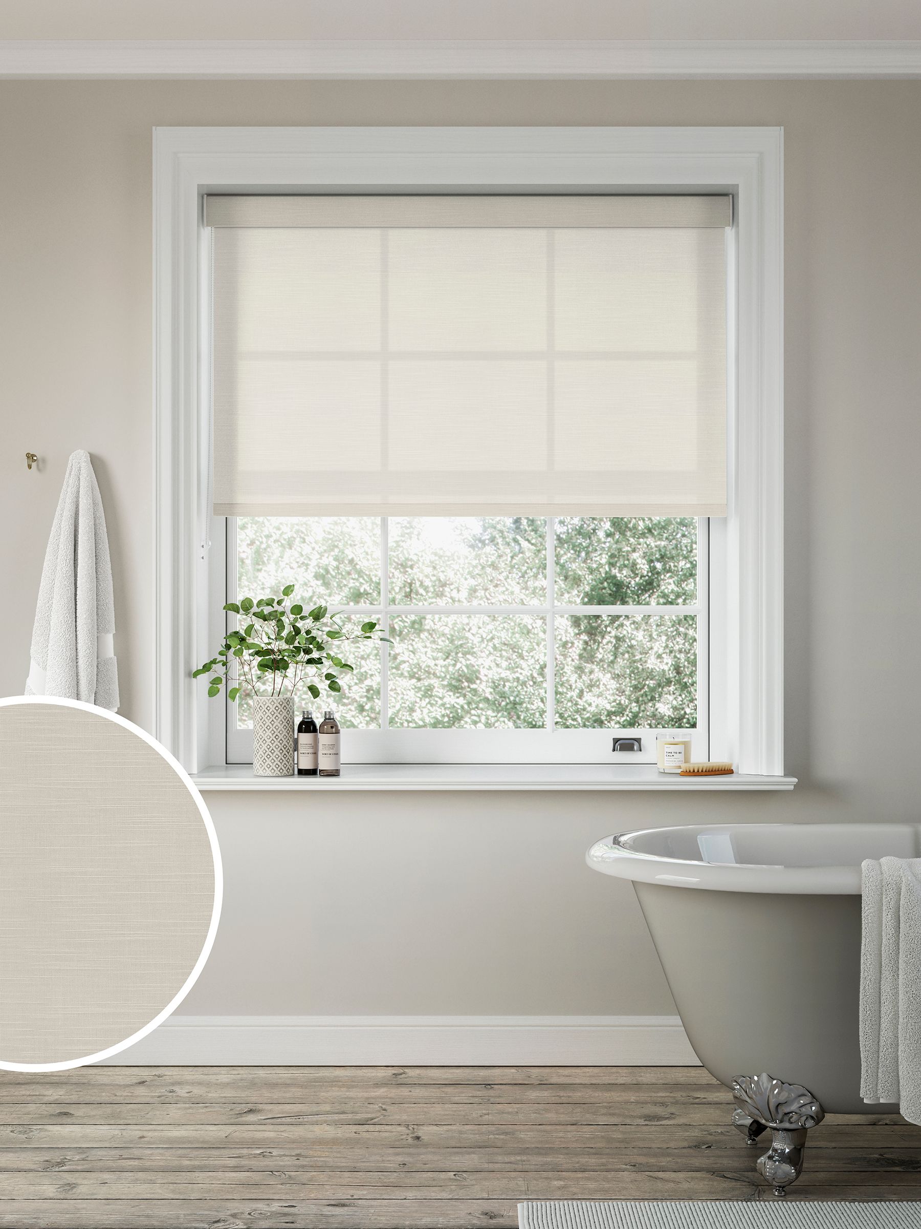 Buy Natural Linen Knots Made to Measure Roller Blind from the Next UK ...