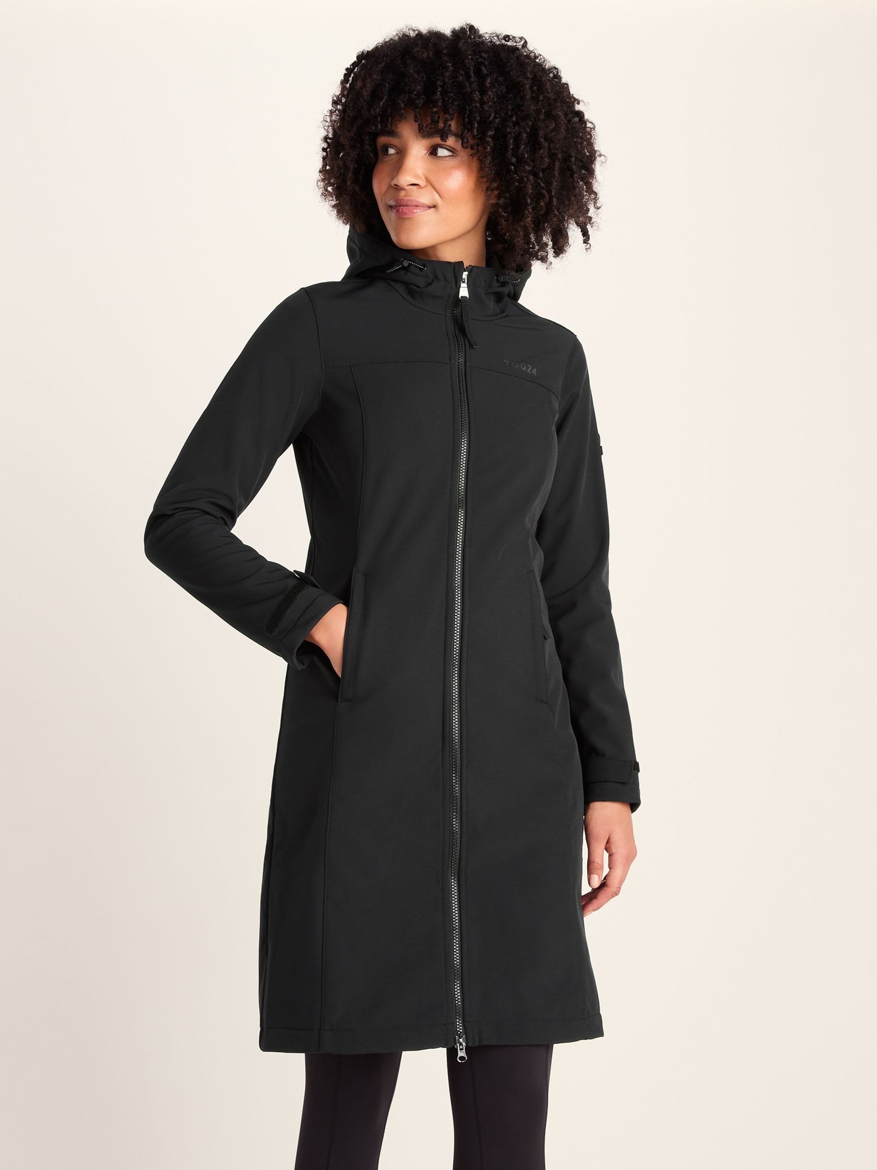 Buy Tog 24 Black Marina Extra Long Softshell Coat from Next Ireland