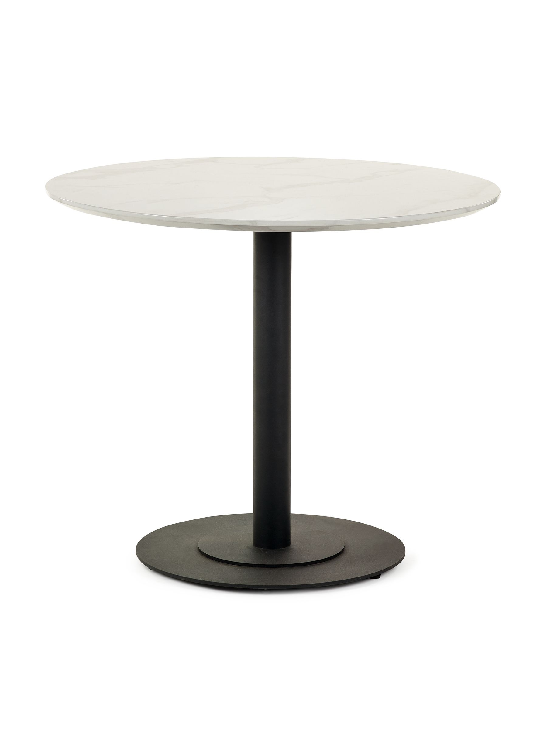 Buy Julian Bowen White Marble Effect Luca Round Dining Table from the ...