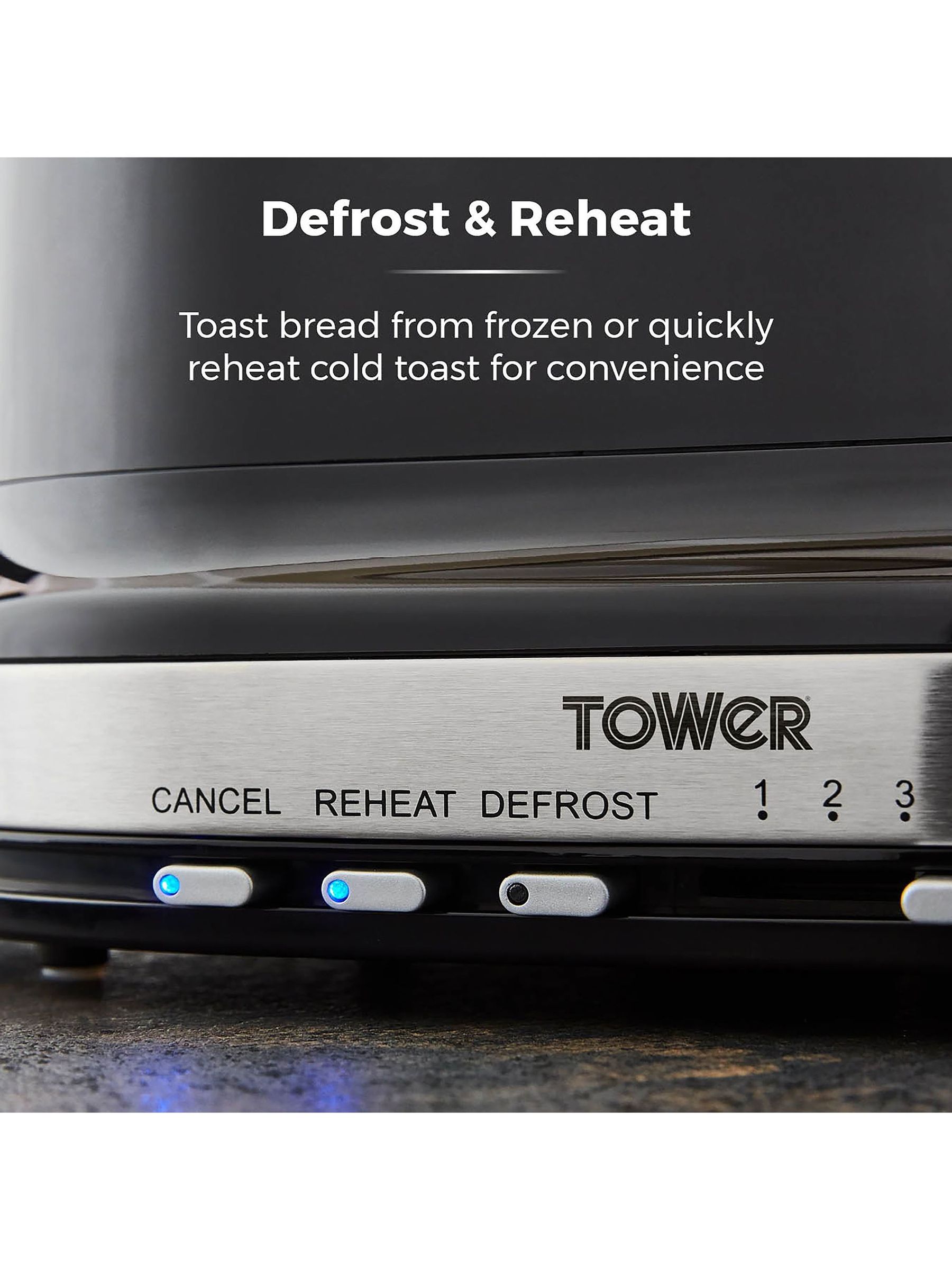 Buy Tower Black Belle 2 Slice Toaster 800W from the Next UK online shop