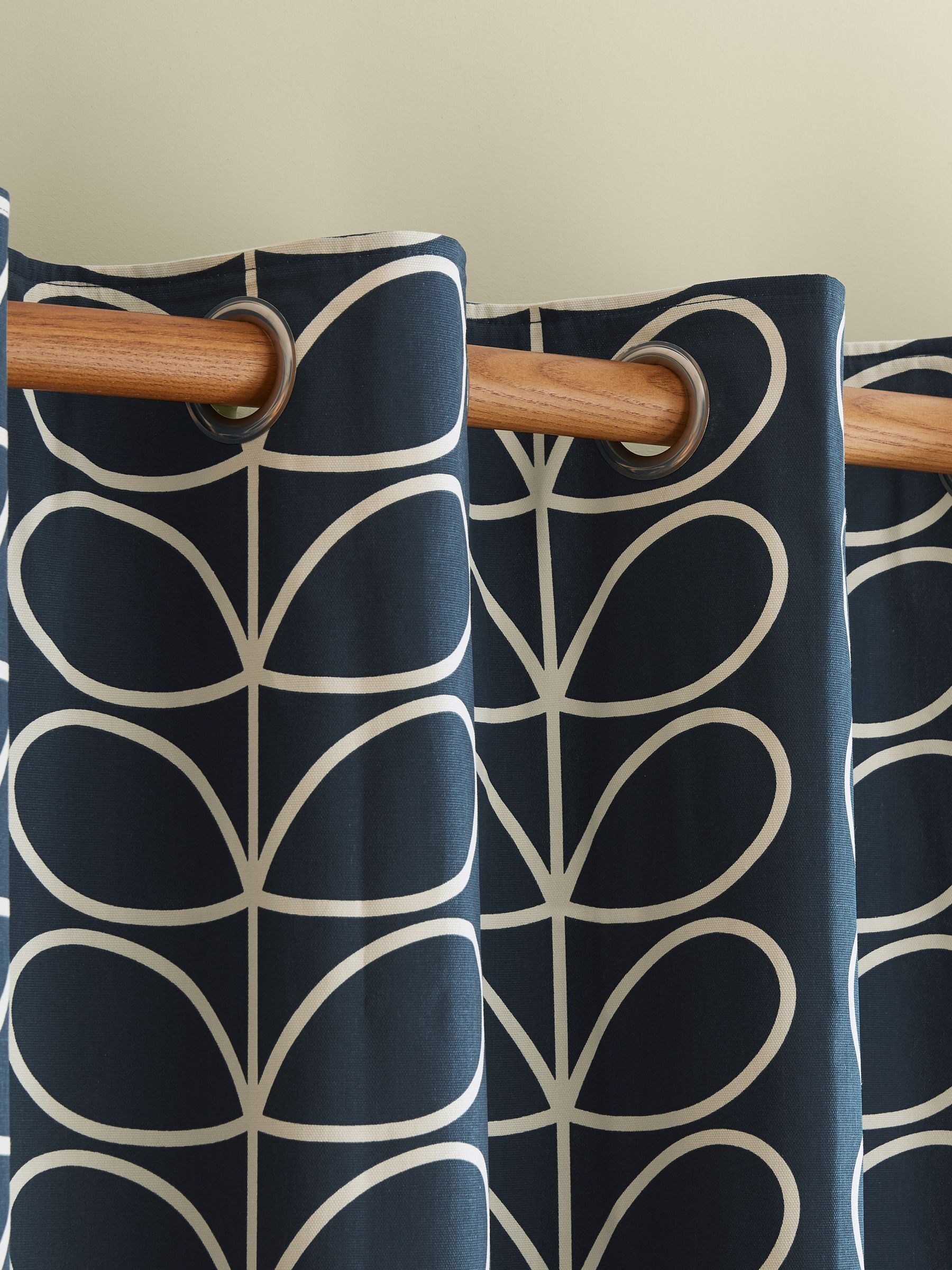 Buy Orla Kiely Blue Linear Stem Eyelet Curtains from the Next UK online ...