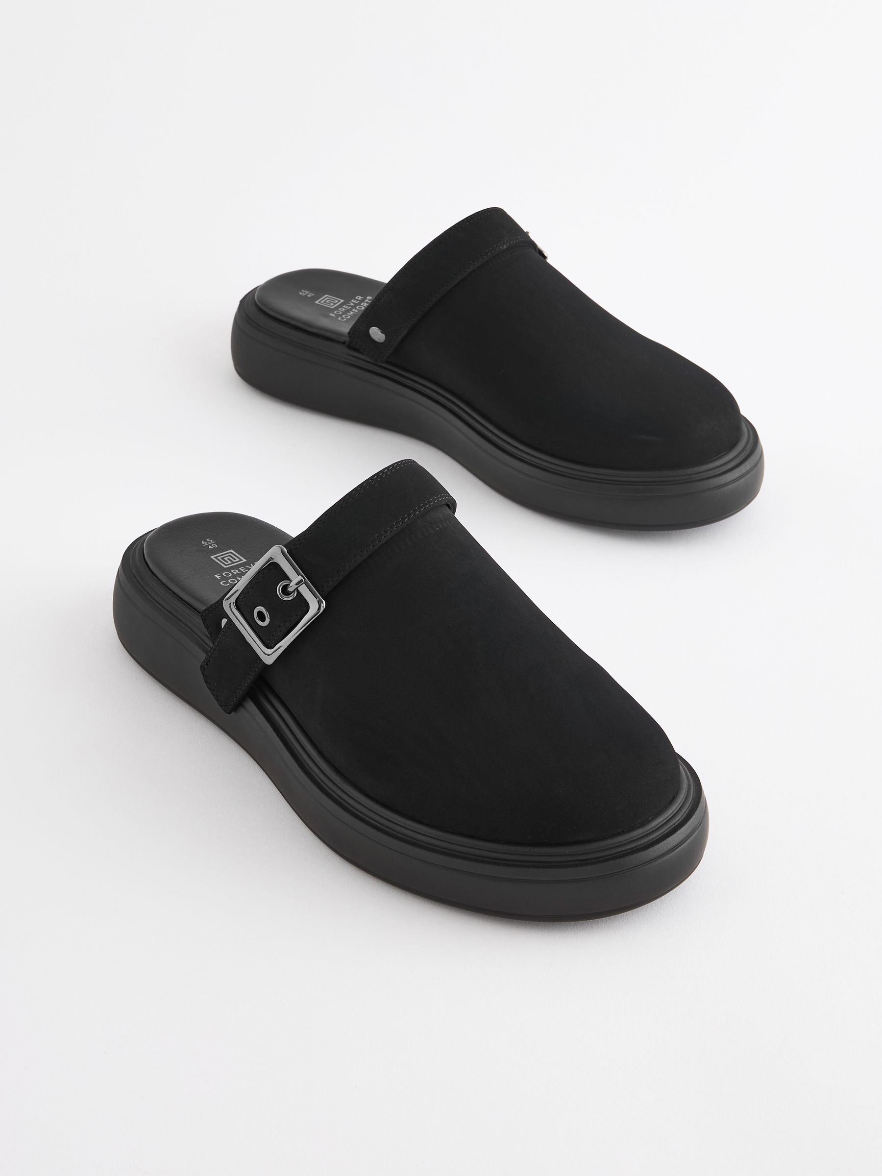 Buy Black Forever Comfort® Sling Back Buckle Clogs from the Next UK ...