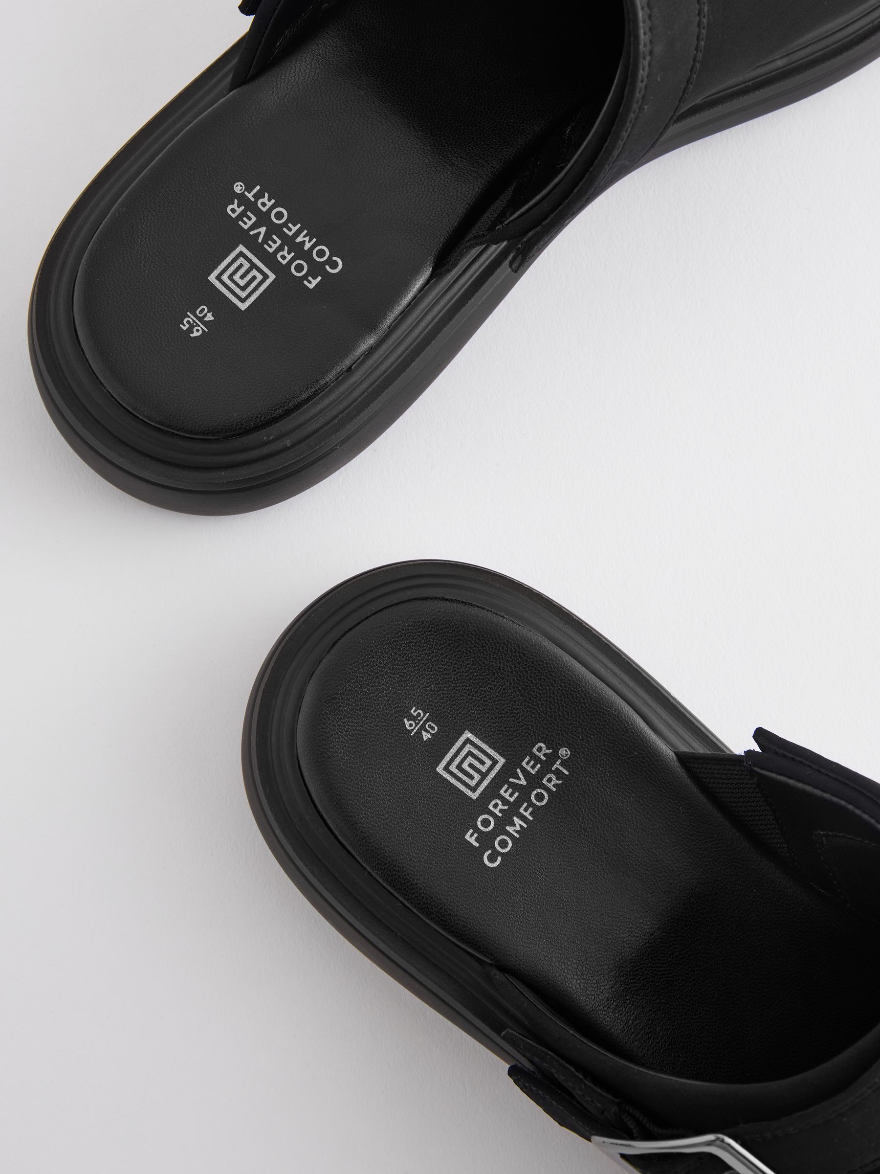 Buy Black Forever Comfort® Sling Back Buckle Clogs from the Next UK ...