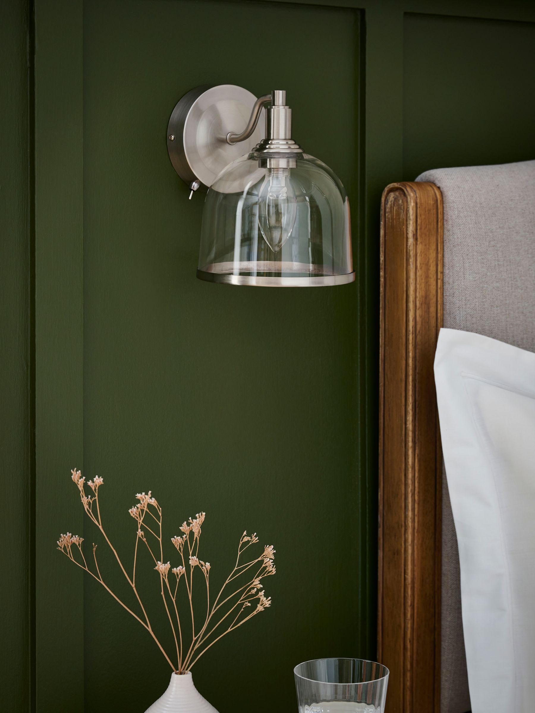 Buy Brushed Nickel Gloucester Rechargeable Wireless Wall Light from the ...