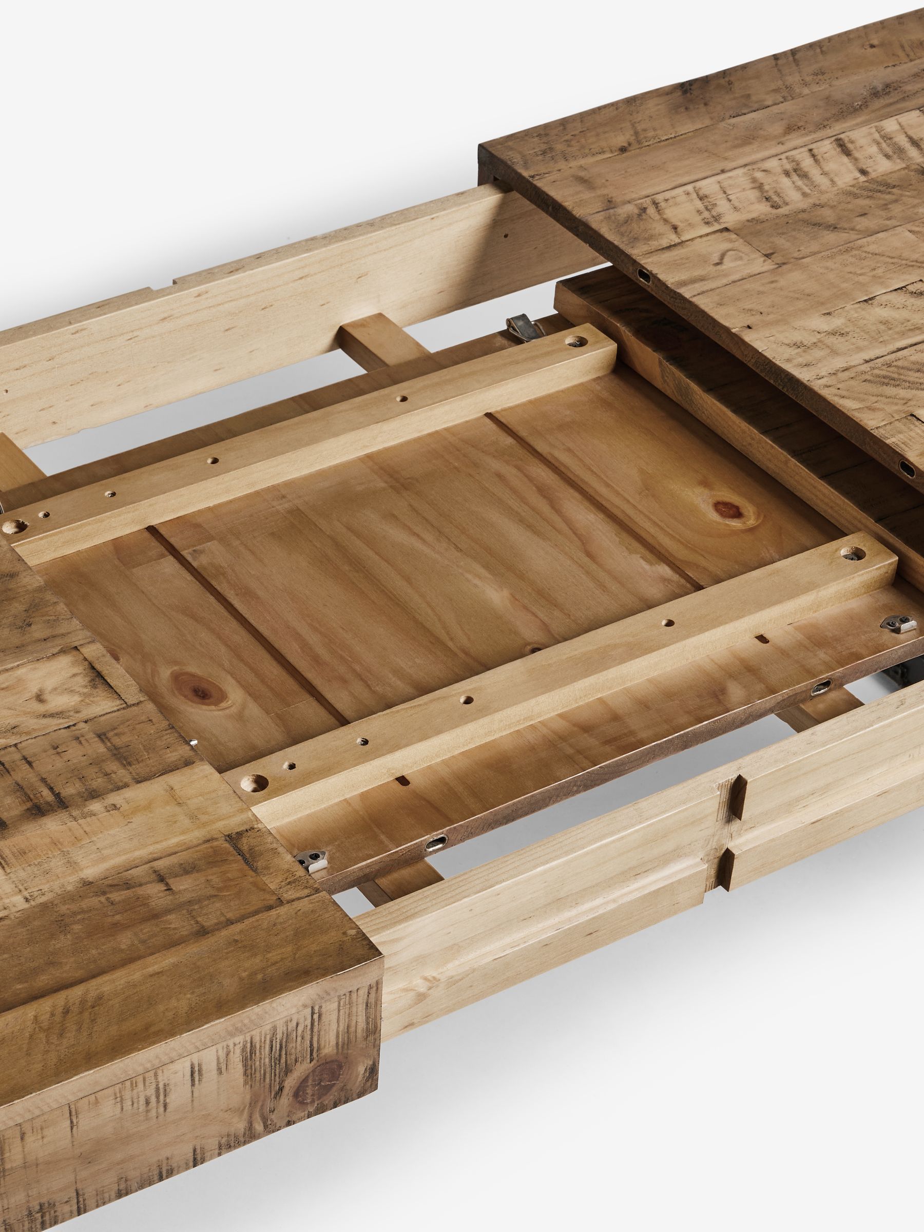 Buy Natural Solid Wood Jefferson Pine Extendable 6-8 Dining Table from ...
