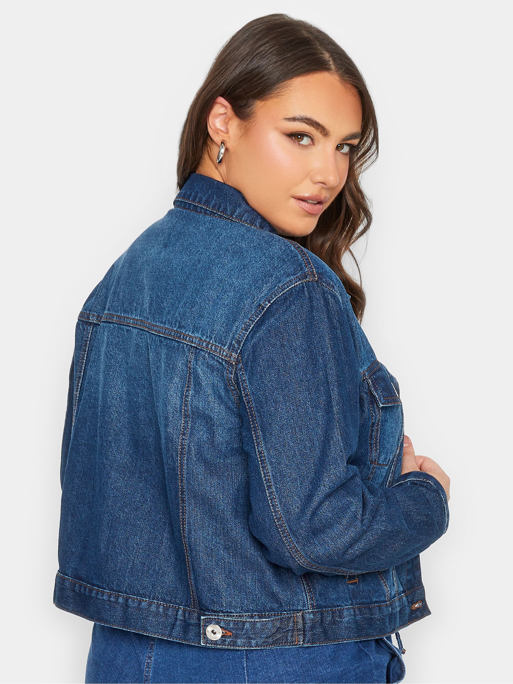 Buy Yours Curve Blue 100% Cotton Classic Denim Jacket from the Next UK ...
