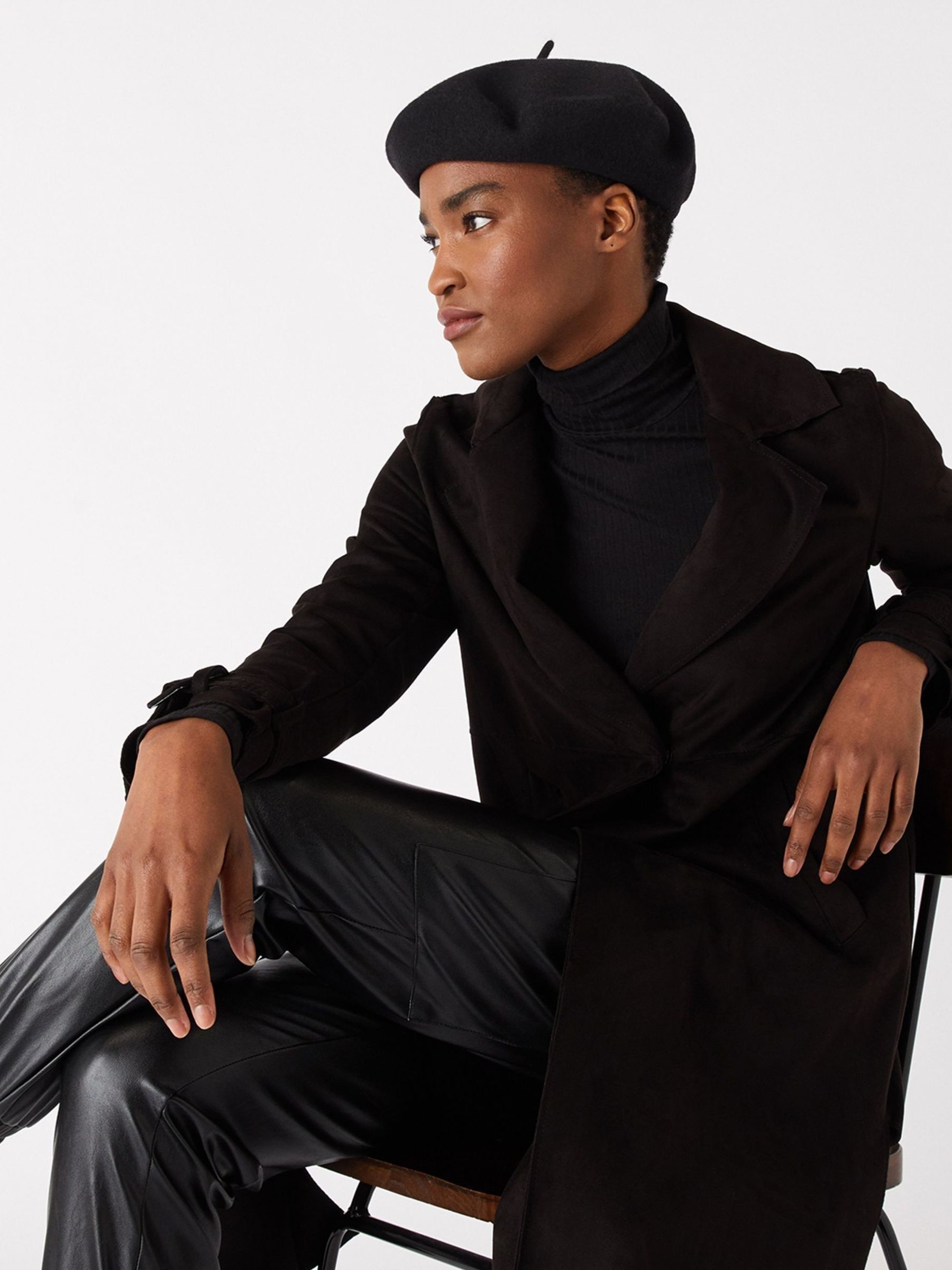 Buy Accessorize Black Beret Hat in Pure Wool from the Next UK online shop