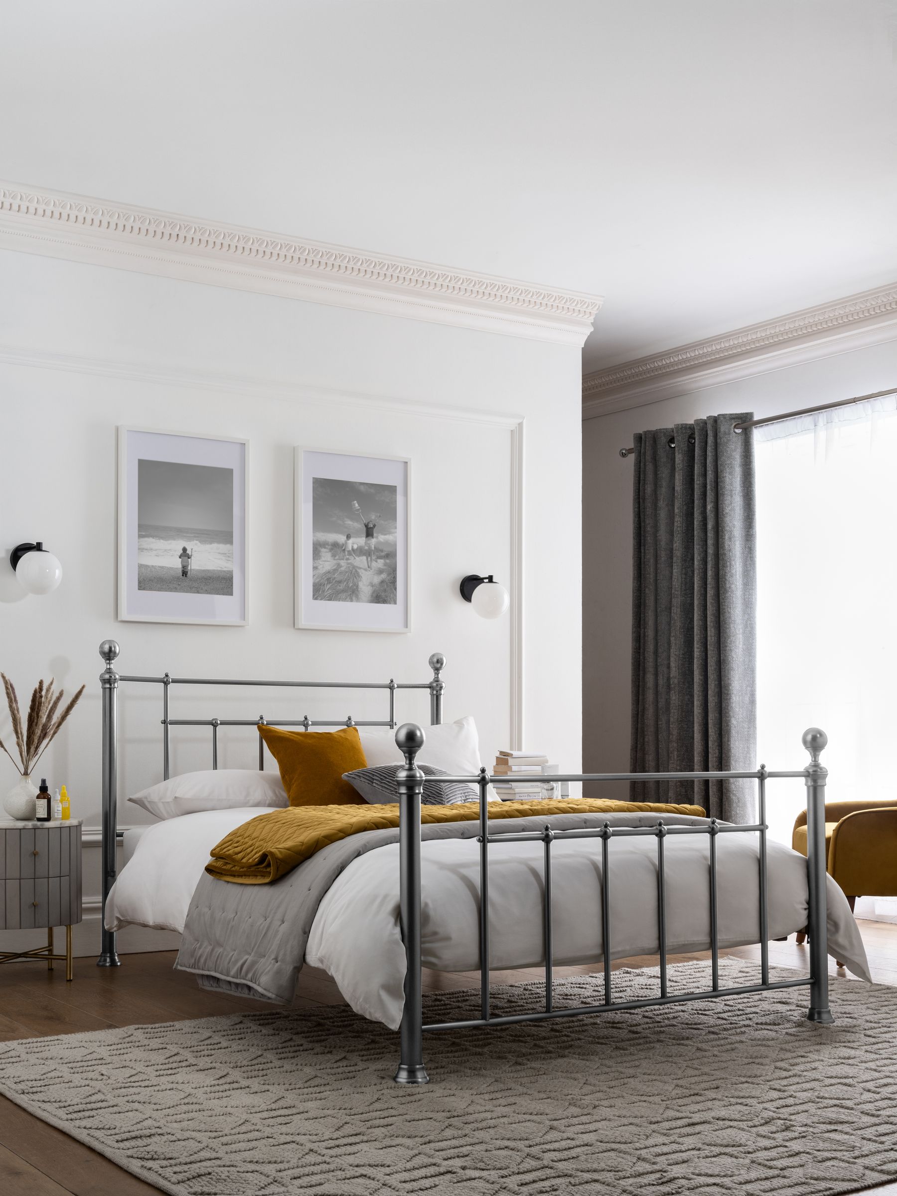 Buy Pewter Grey Leamington Metal Bed Frame from the Next UK online shop