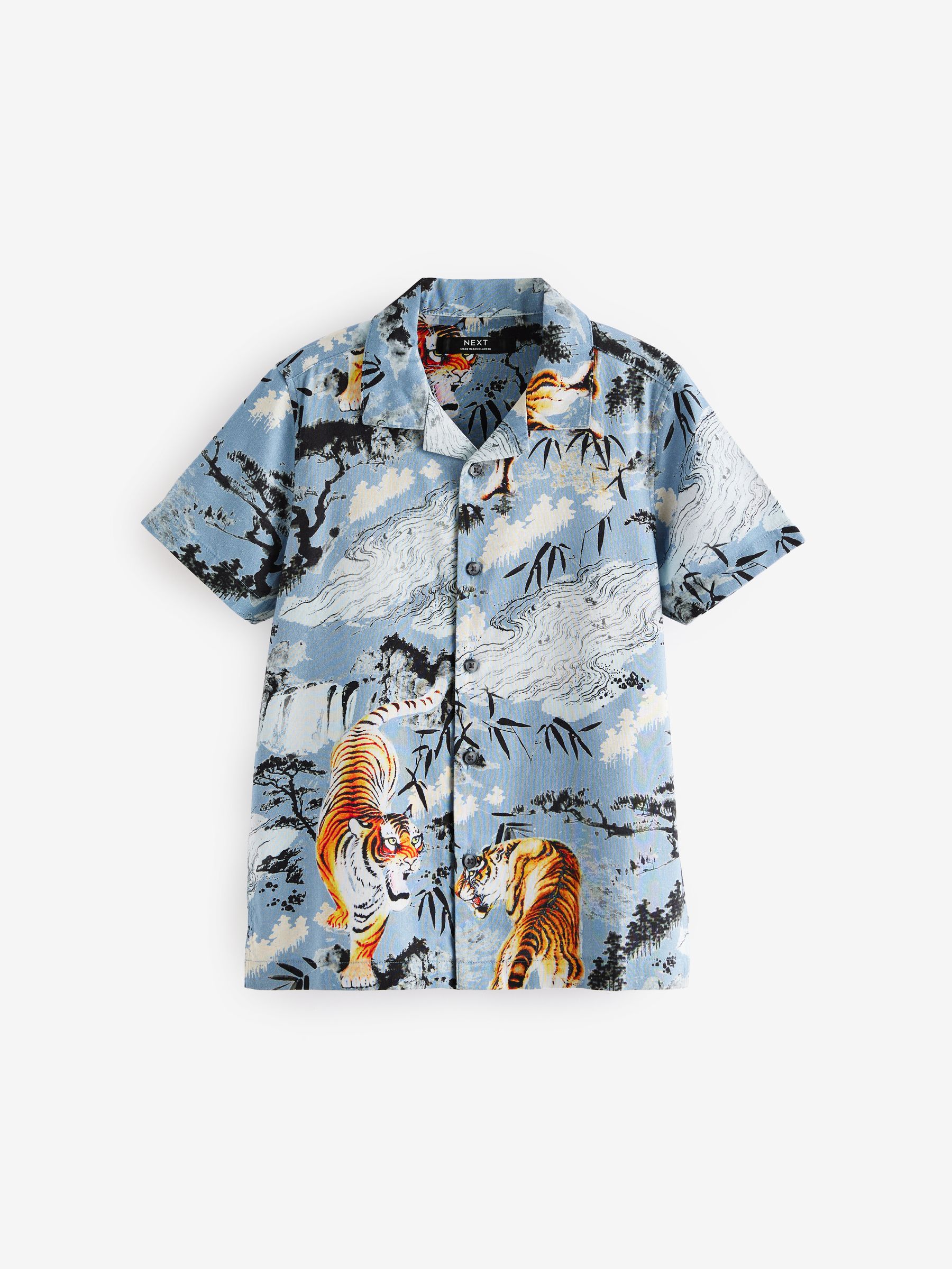 Buy Blue Short Sleeve Printed Shirt (3-16yrs) from the Next UK online shop