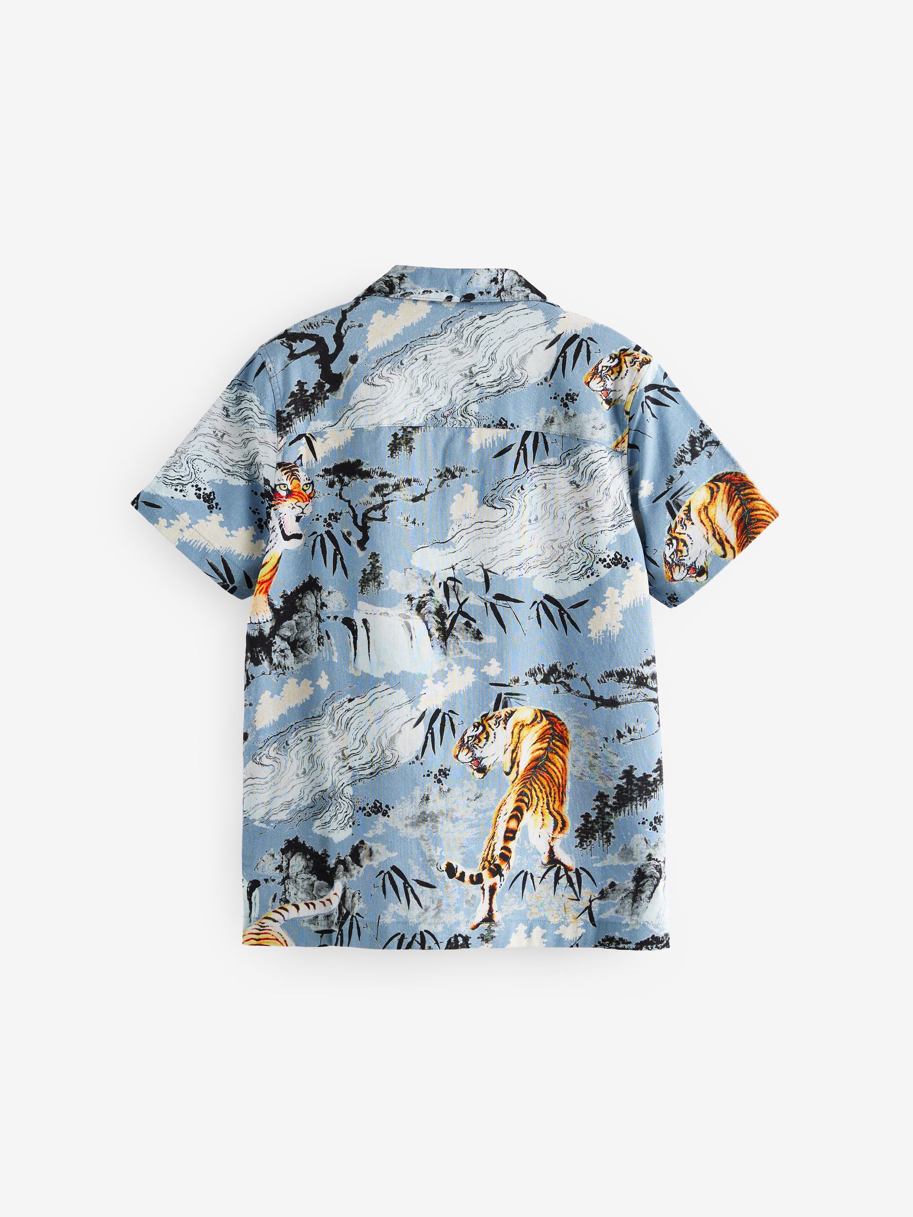 Buy Blue Short Sleeve Printed Shirt (3-16yrs) from the Next UK online shop