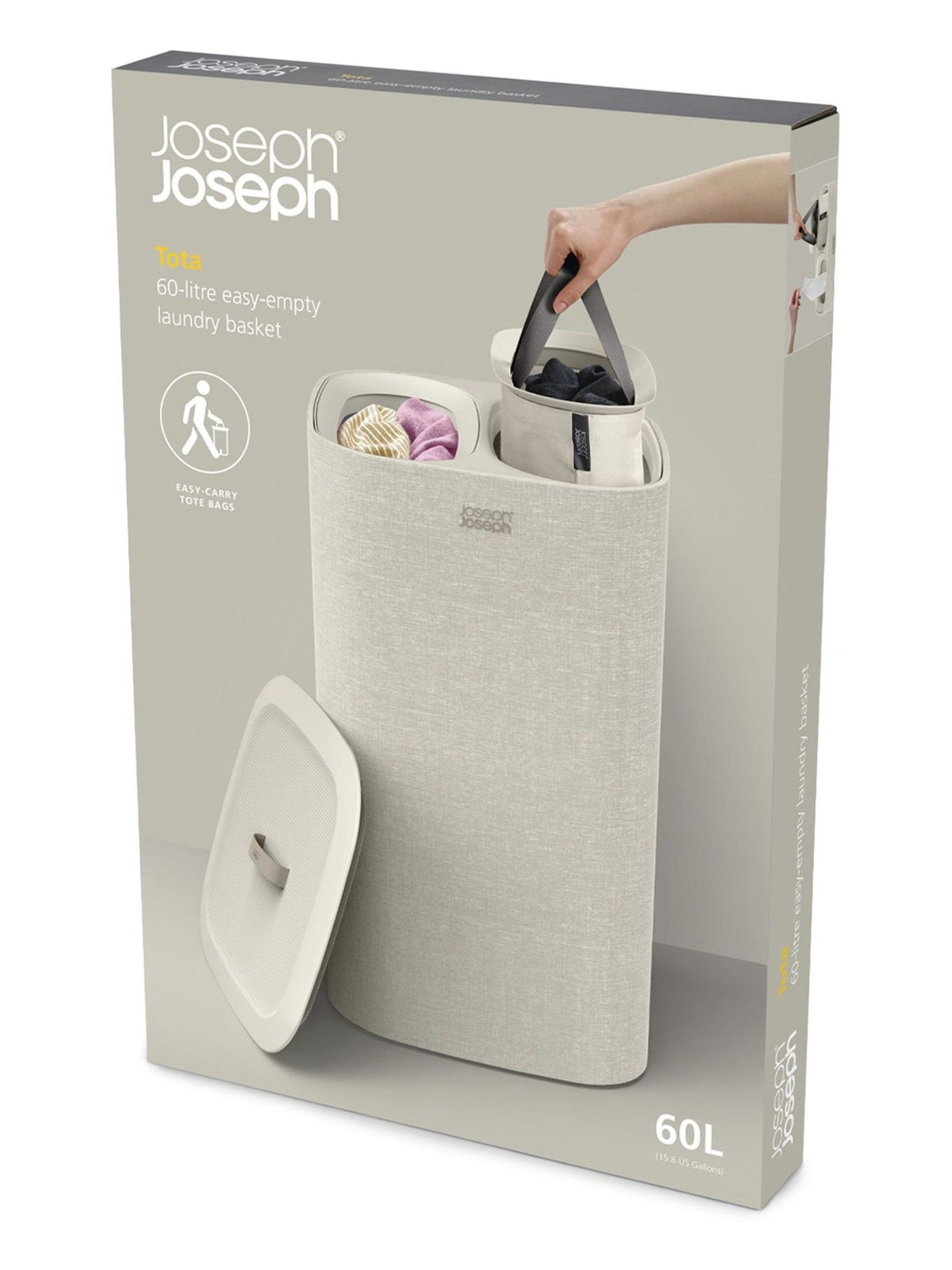 Buy Joseph Joseph Ecru Tota 60 Litre Laundry Separation Basket from the Next UK online shop