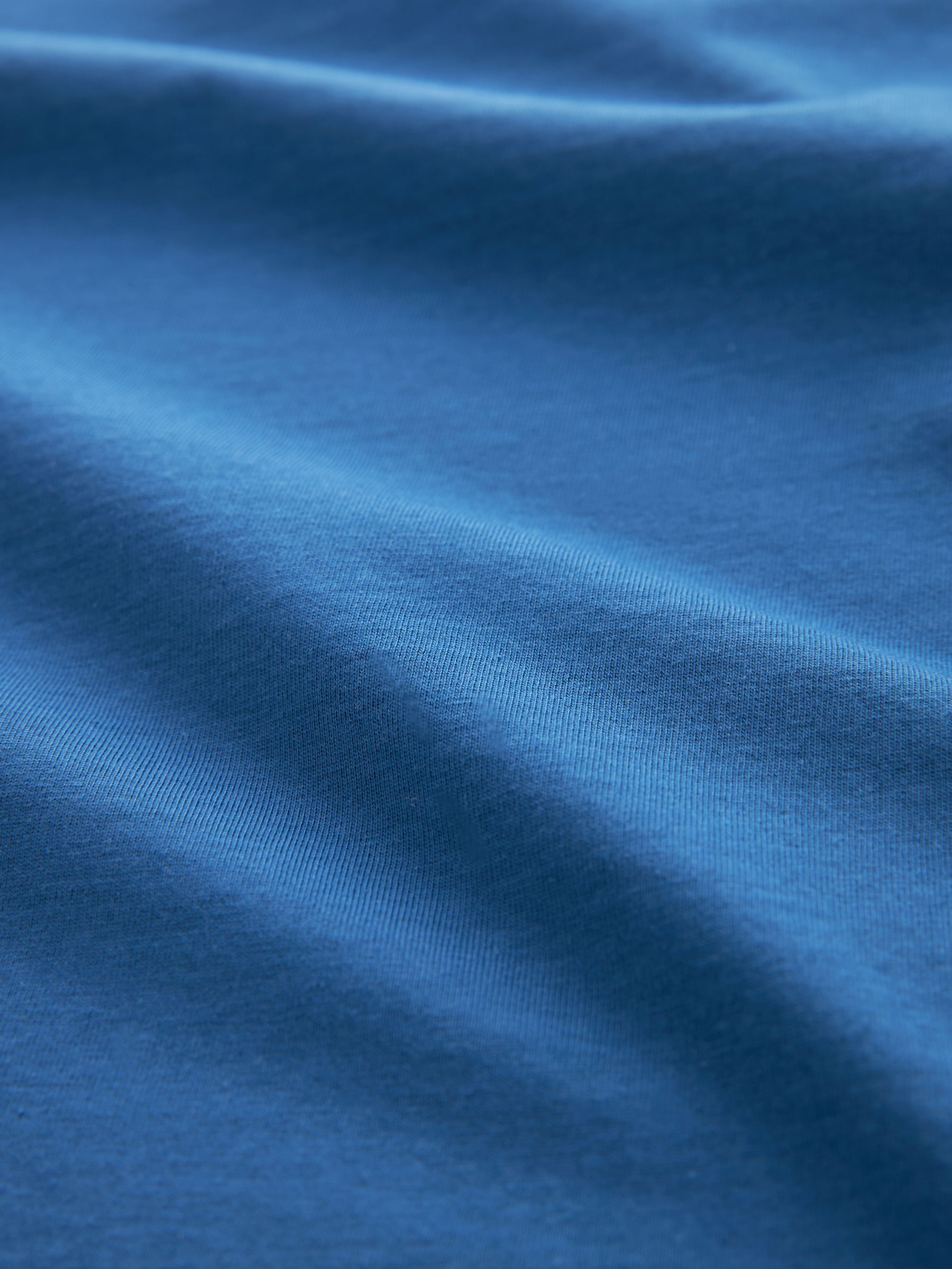 Buy Blue Bright Regular Fit Essential Crew Neck Cotton T-Shirt from ...