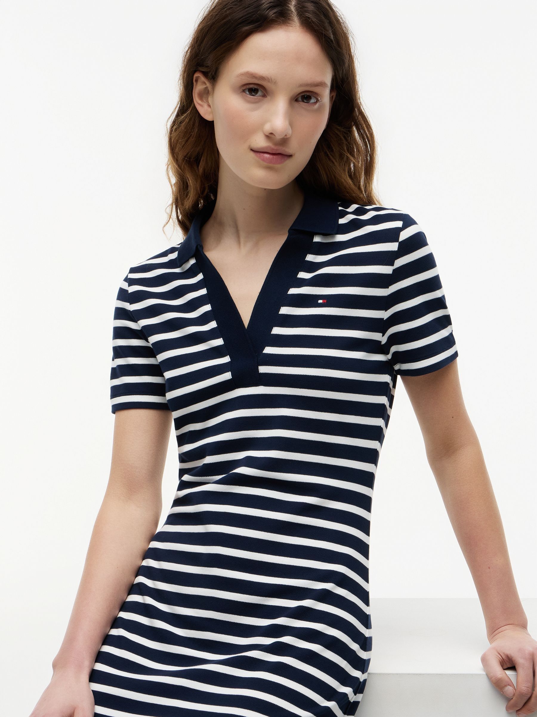 Buy Tommy Hilfiger Blue Slim Mini Short Sleeve Polo Dress from Next USA