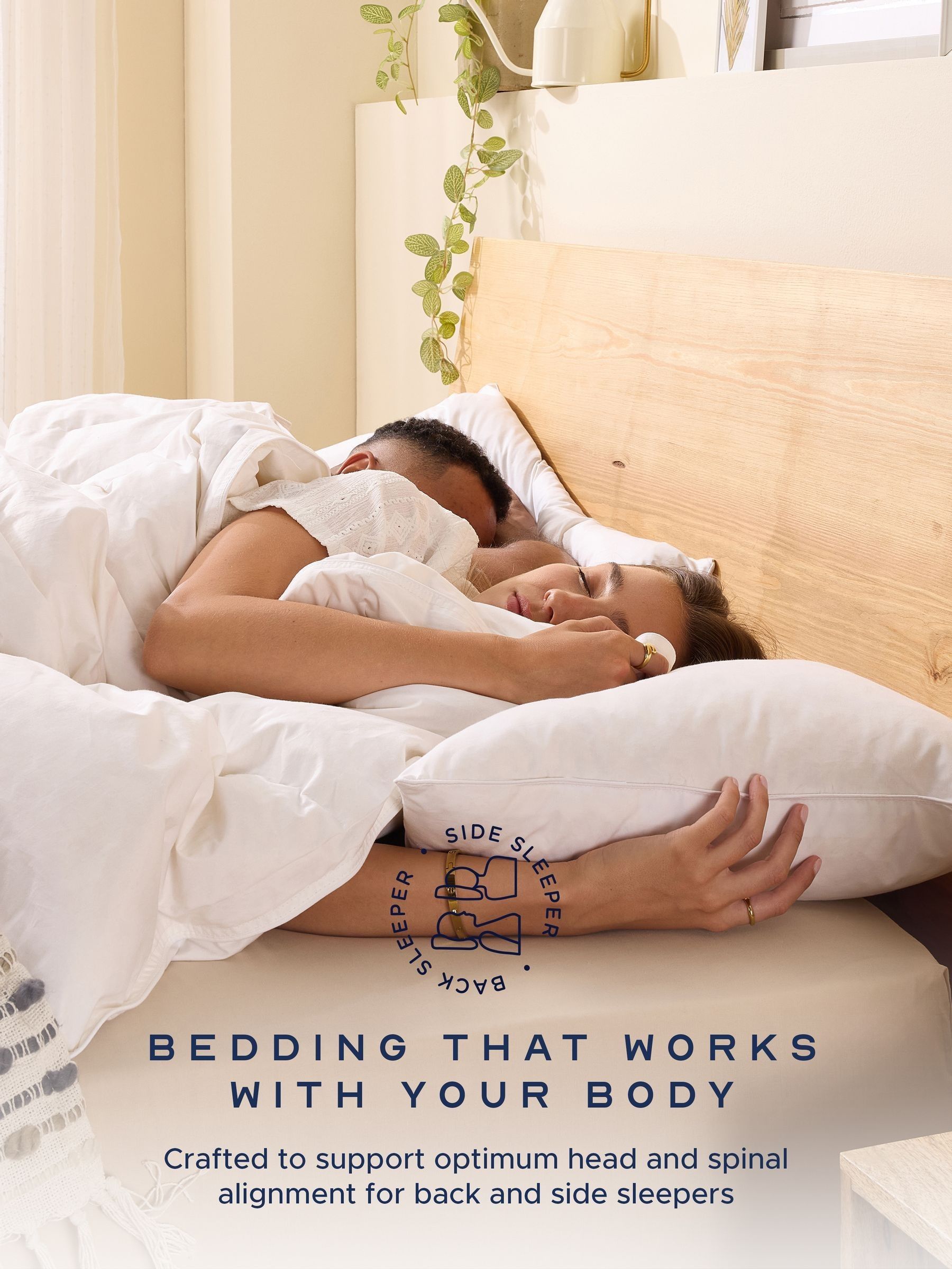 Buy Snuggledown 2 Pack Scandi Down Medium Back Sleeper White Pillows ...