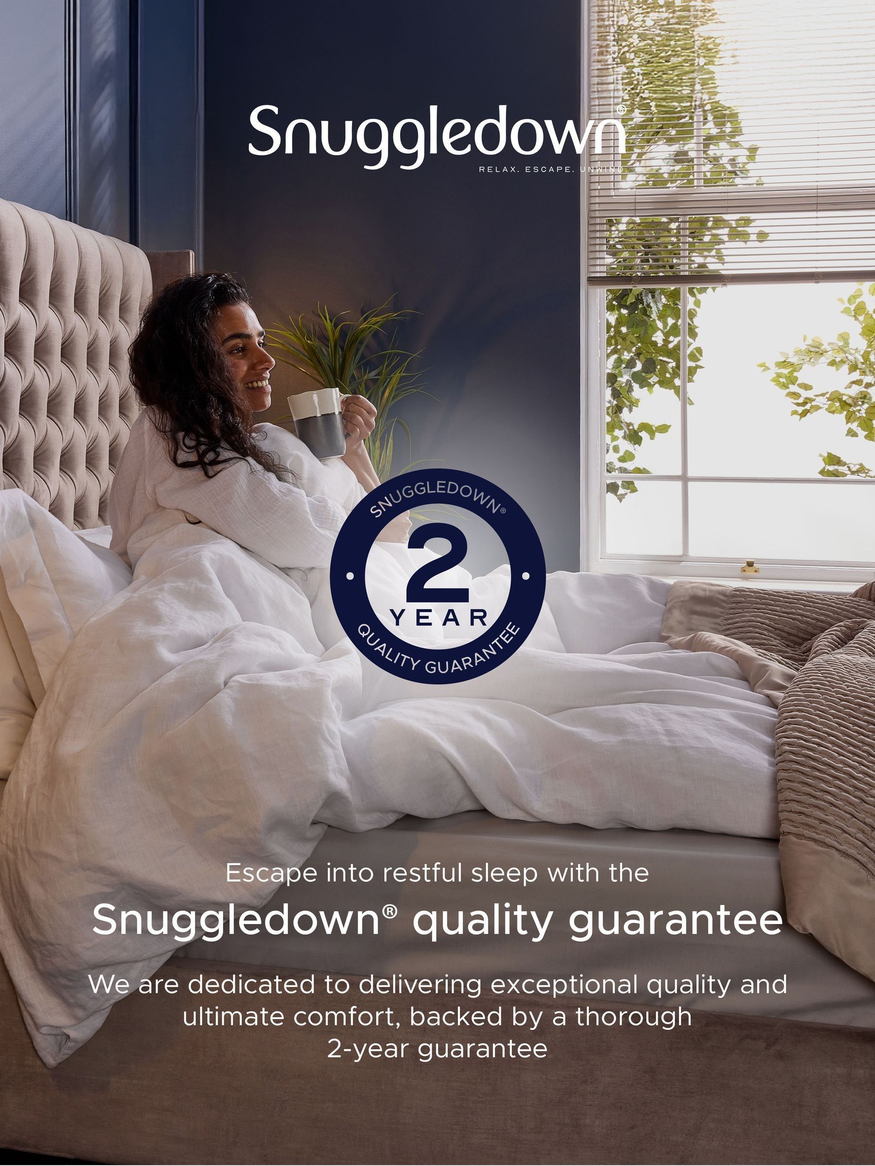 Buy Snuggledown 2 Pack Scandi Down Medium Back Sleeper White Pillows ...
