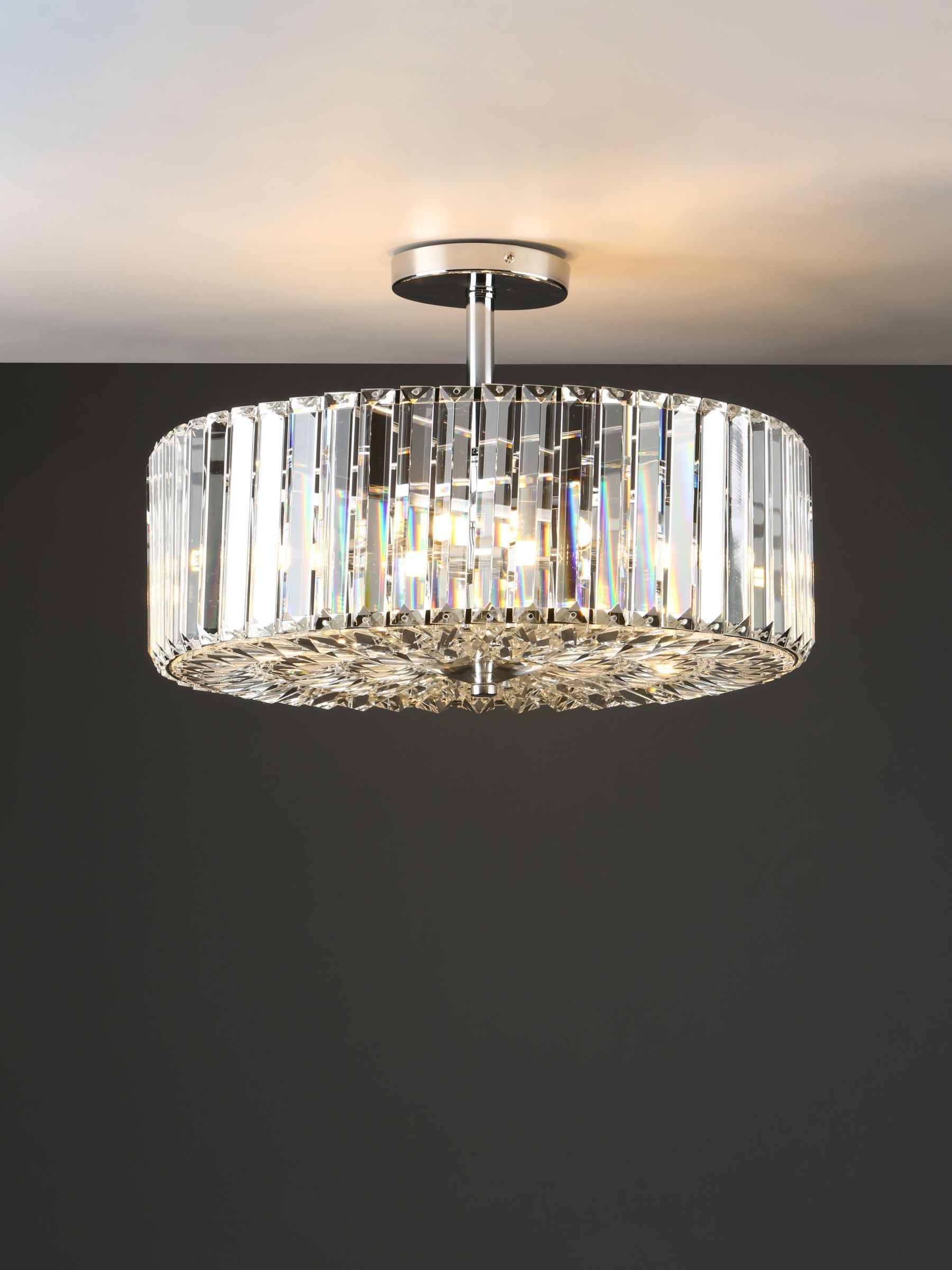 Buy Laura Ashley Polished Chrome Fernhurst 3 Light Flush Ceiling 3 ...