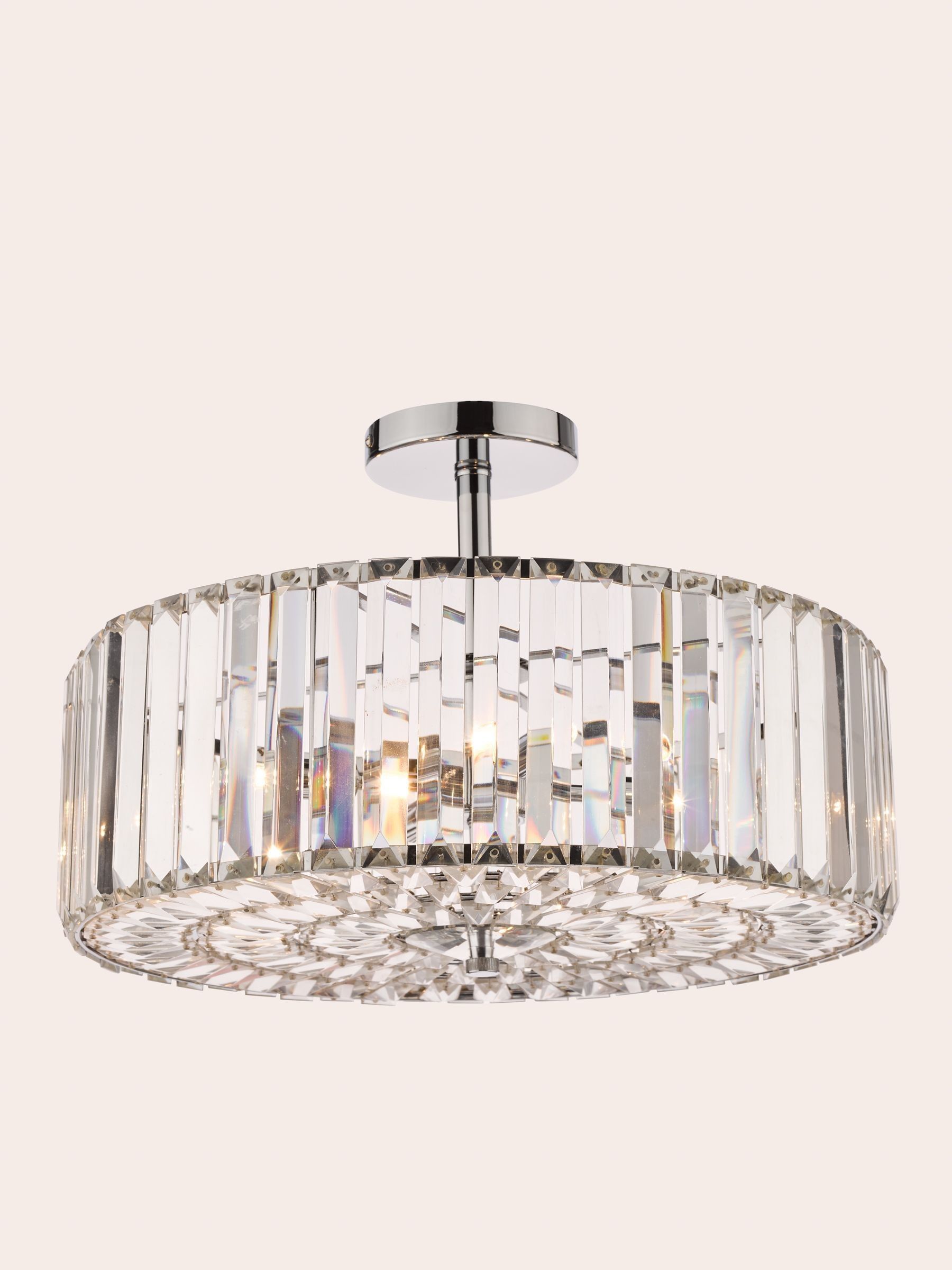 Buy Laura Ashley Polished Chrome Fernhurst 3 Light Flush Ceiling 3 ...