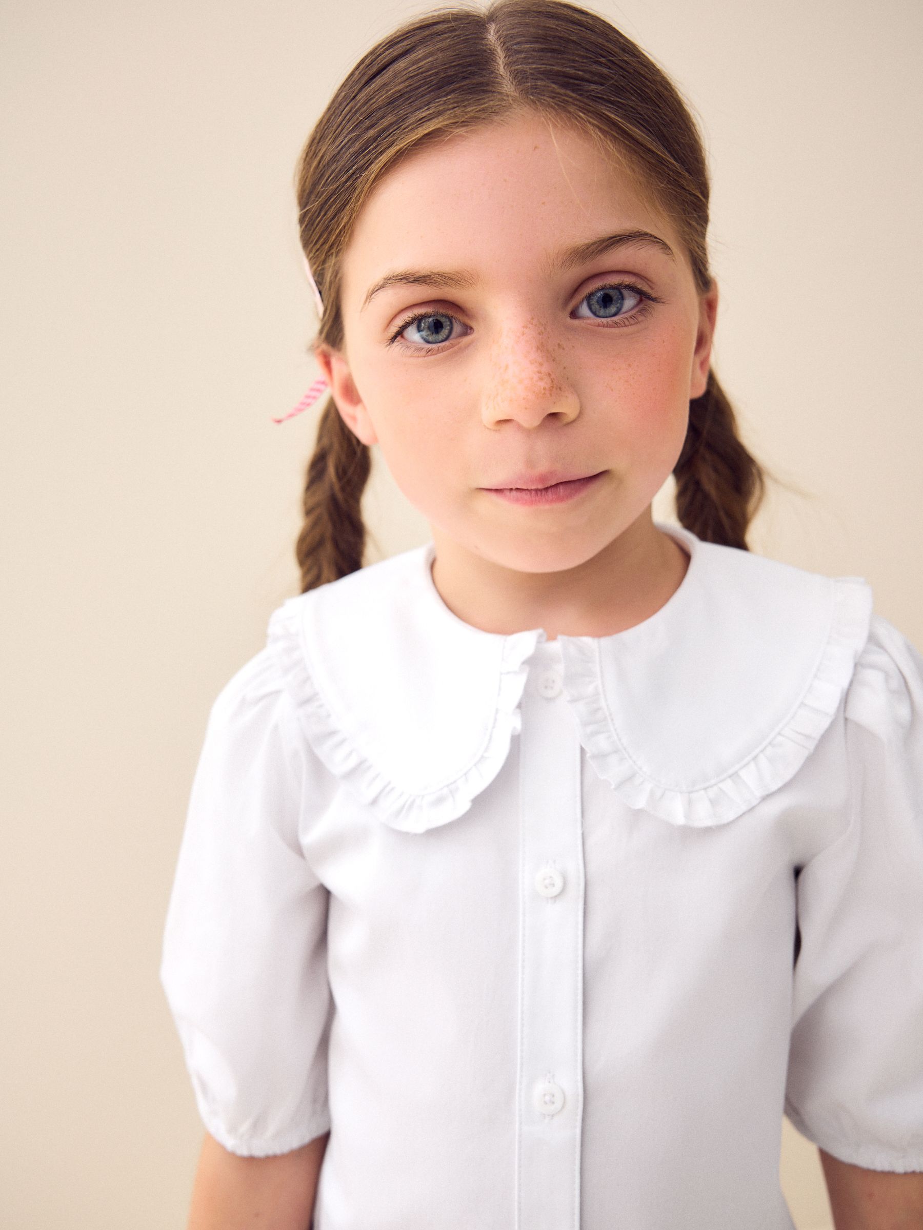 Buy White Premium Cotton Rich Frill Collar School Blouse (3-14yrs) from ...