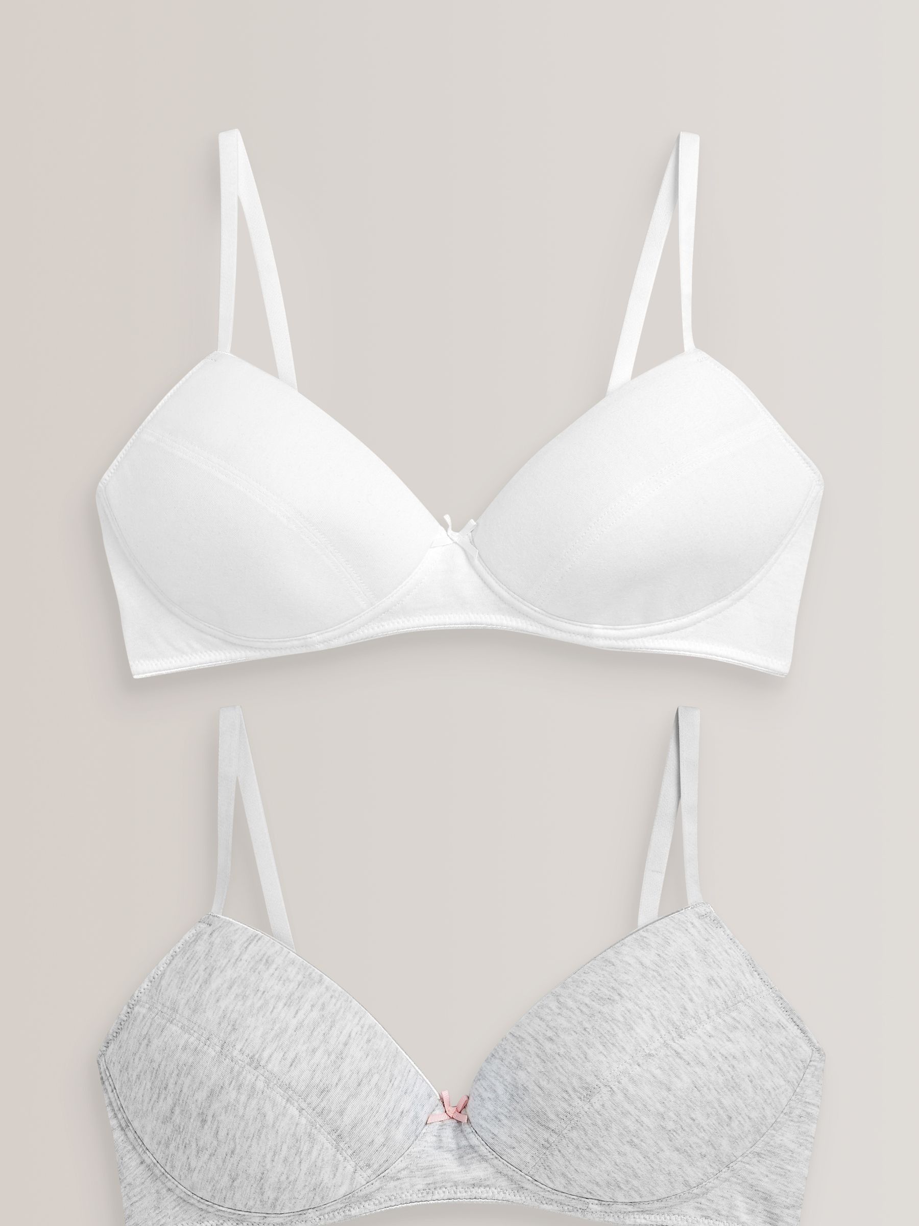 Buy Grey/White 2 Pack First Trainer Bras from the Next UK online shop