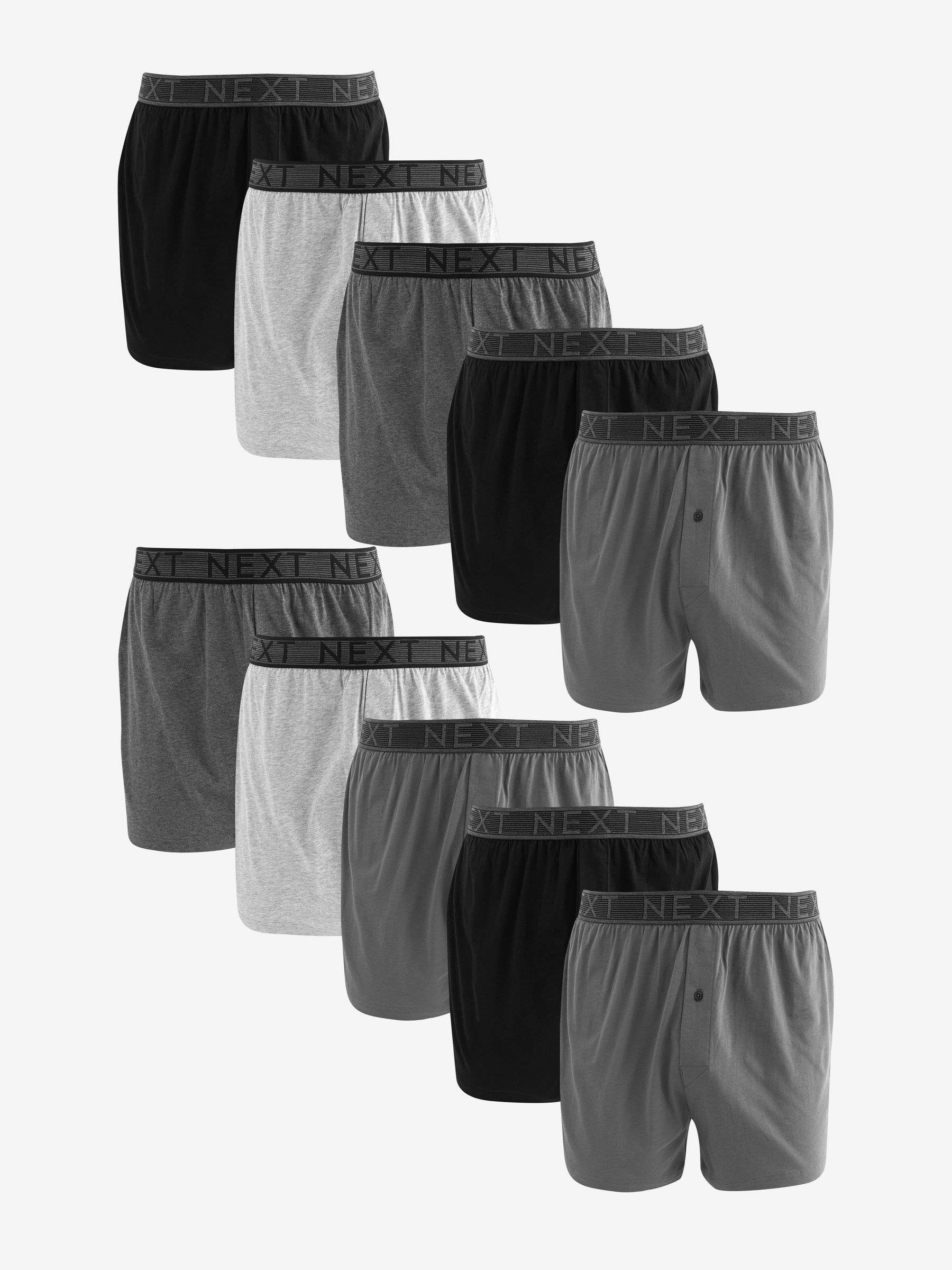 Buy Grey 10 pack Loose Fit Boxers from the Next UK online shop
