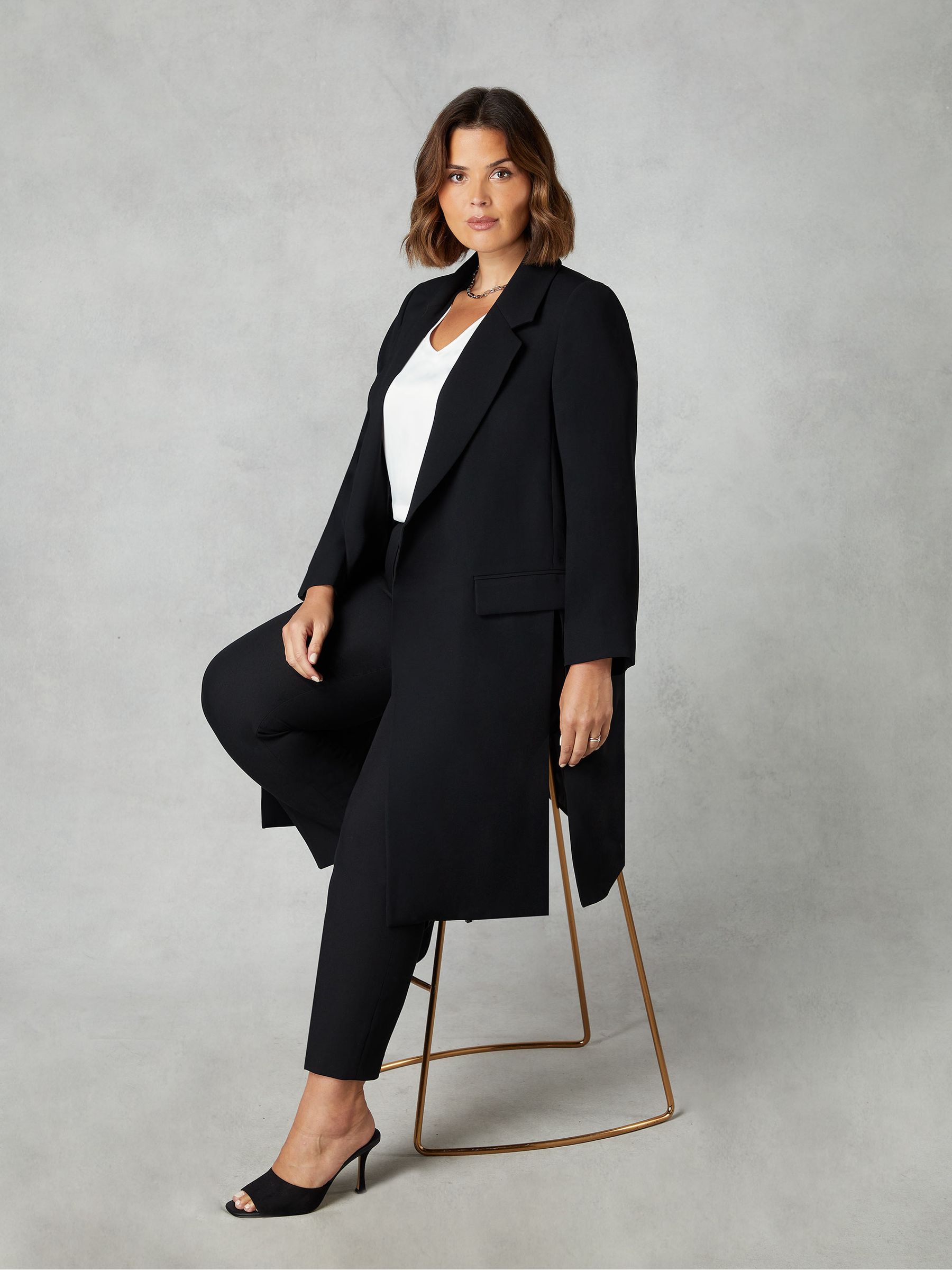 Buy Live Unlimited Black Curve Tailored Coat from the Next UK online shop