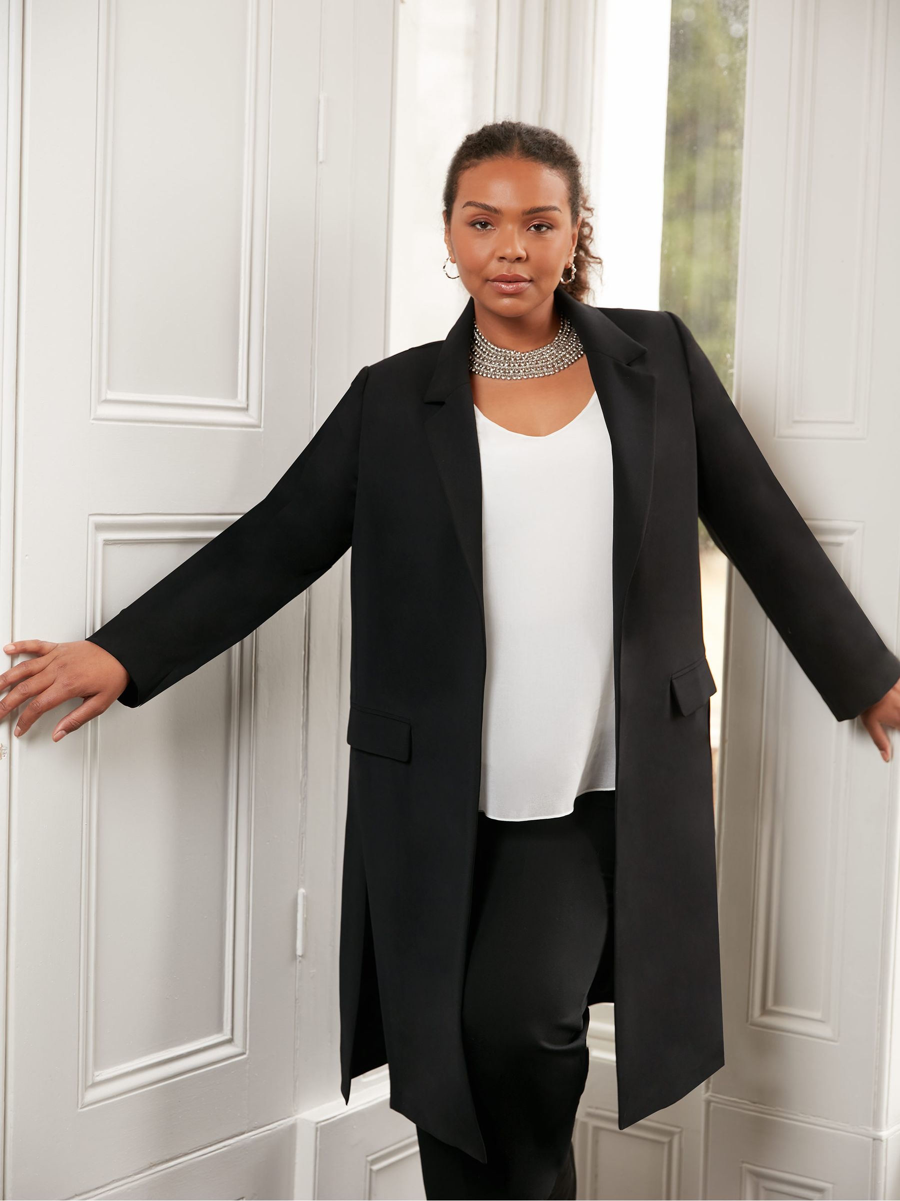 Buy Live Unlimited Black Curve Tailored Coat from the Next UK online shop